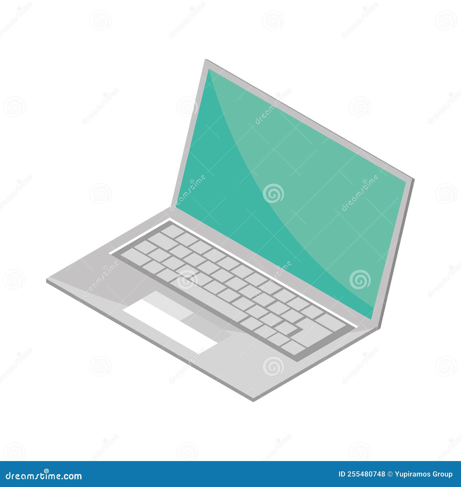 Isometric laptop computer stock vector. Illustration of isolation ...