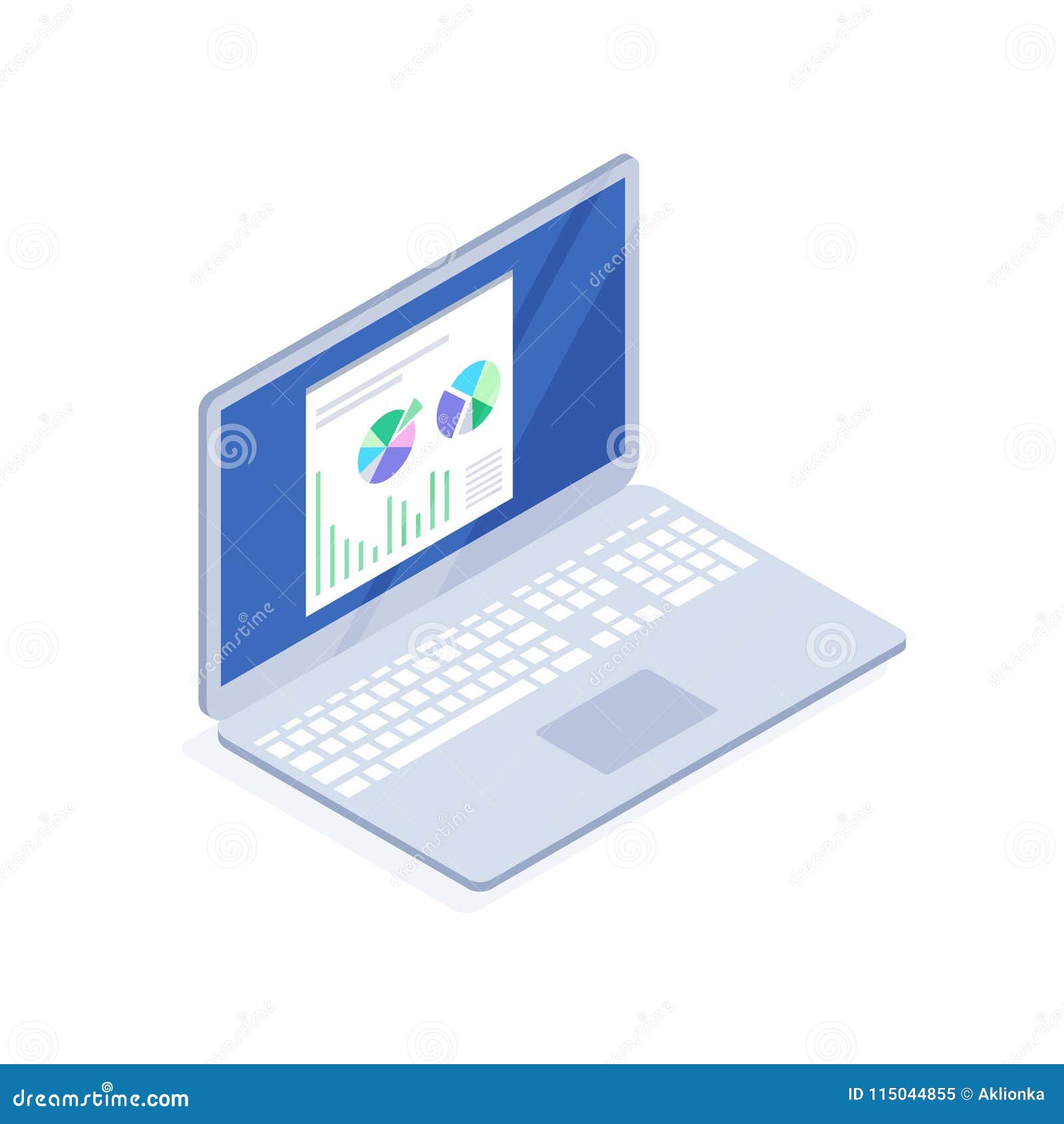 Isometric laptop isolated. stock vector. Illustration of flat - 115044855 Isometric laptop isolated. stock vector. Illustration of flat - 115044855