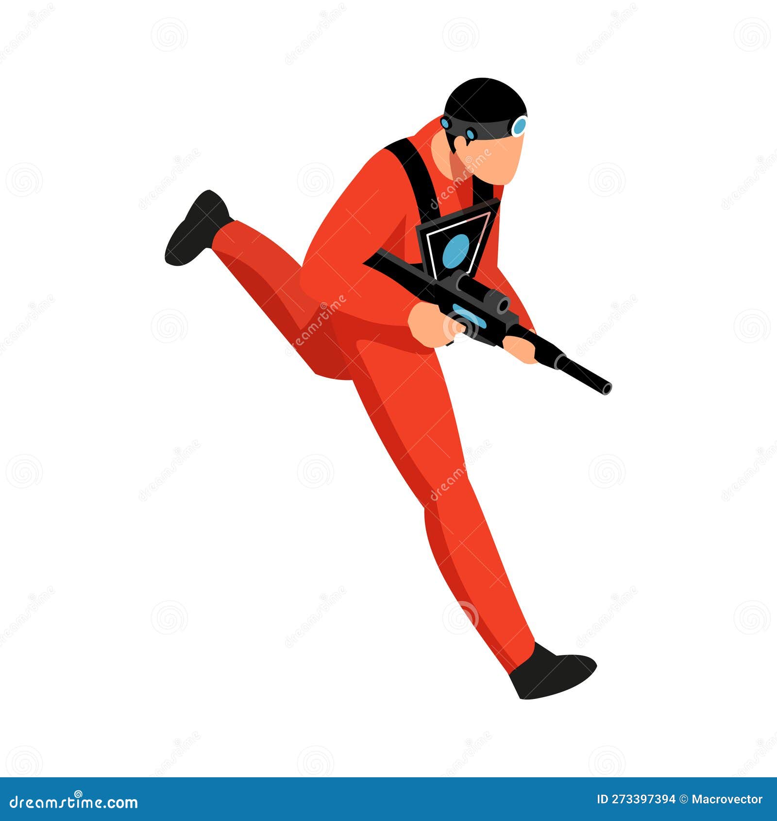 Laser Tag Player stock vector. Illustration of target - 273397394