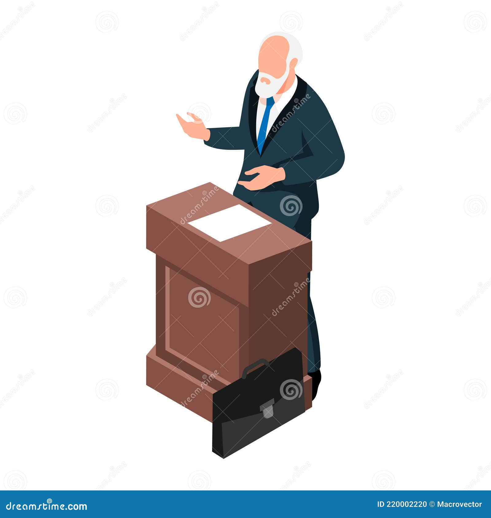 Isometric Lecturer Illustration Stock Vector - Illustration of lecturer ...