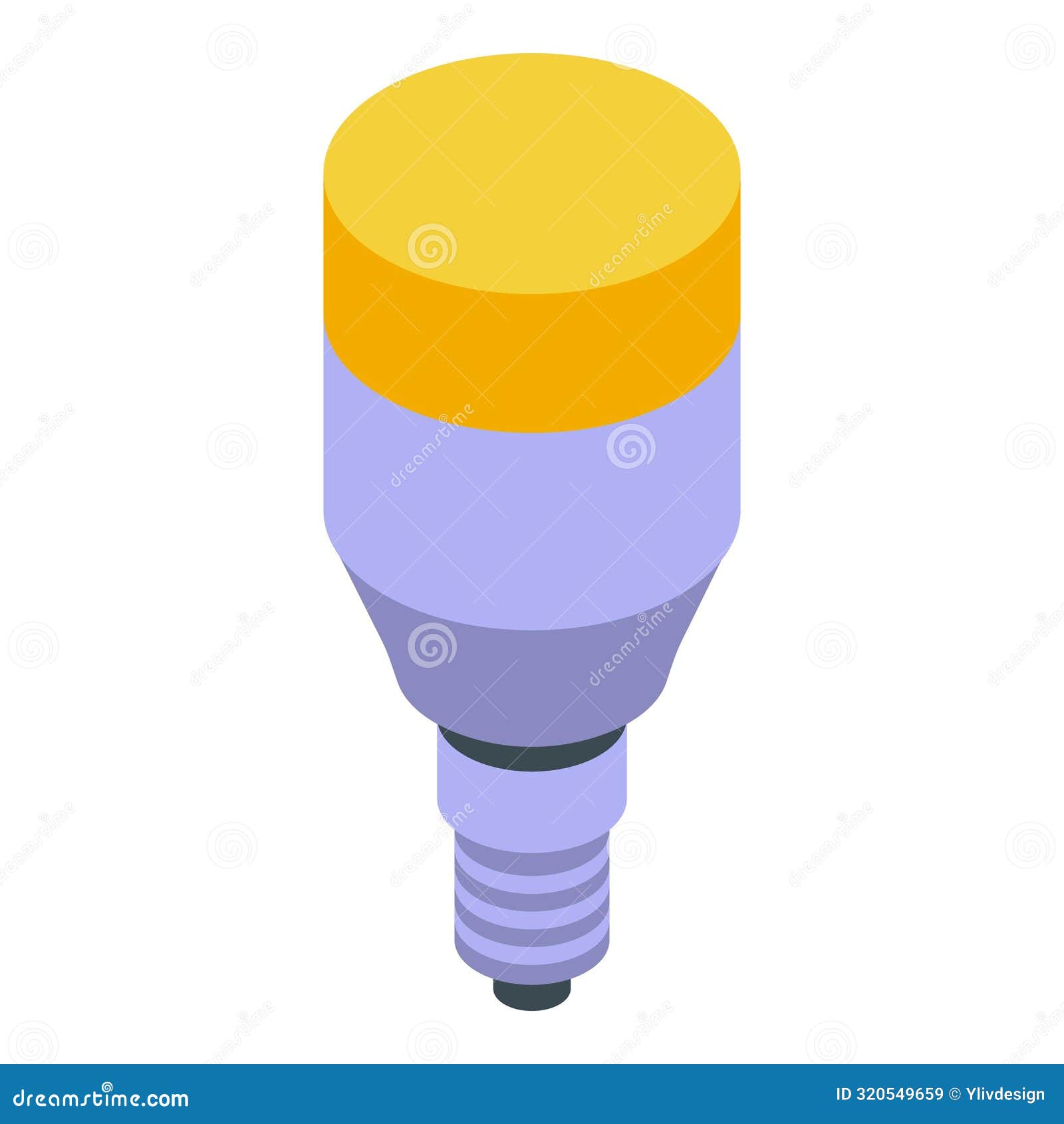 Isometric Led Light Bulb Illustration Stock Vector - Illustration of ...