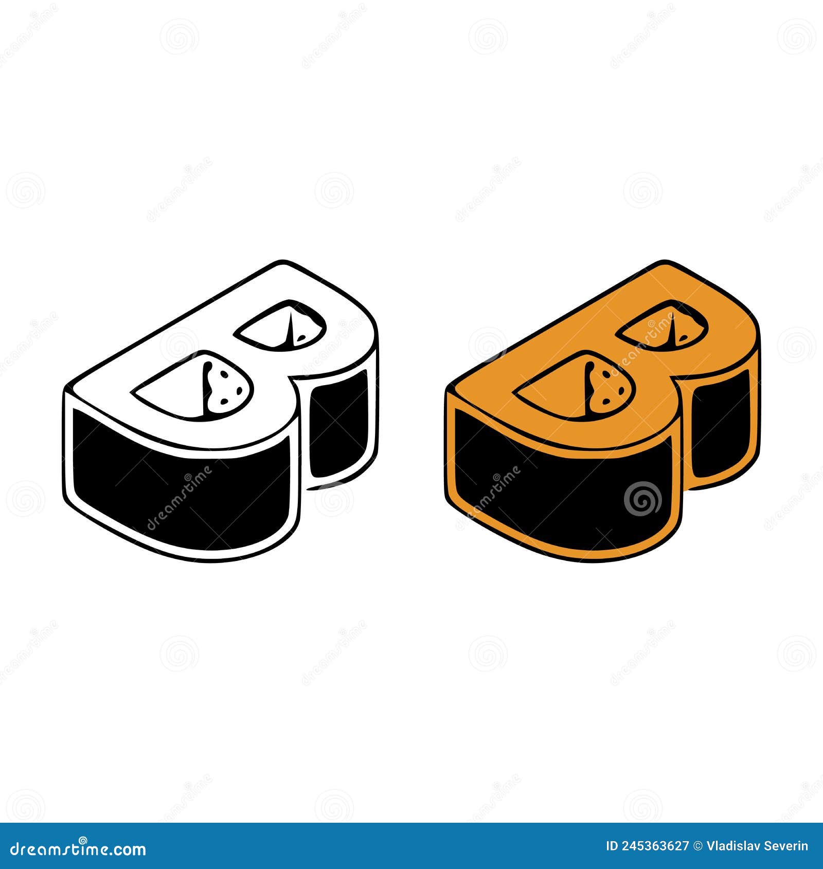 Isometric Letter B Doodle Vector Illustration Stock Vector ...