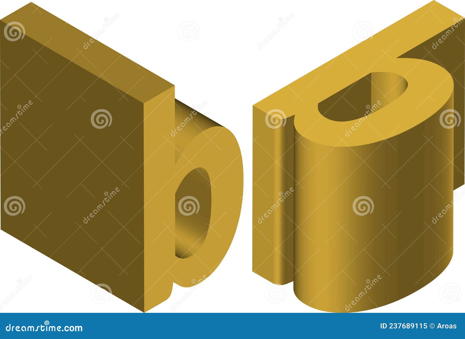 Isometric Letter B. Template for Creating Logos, Emblems, Monograms ...