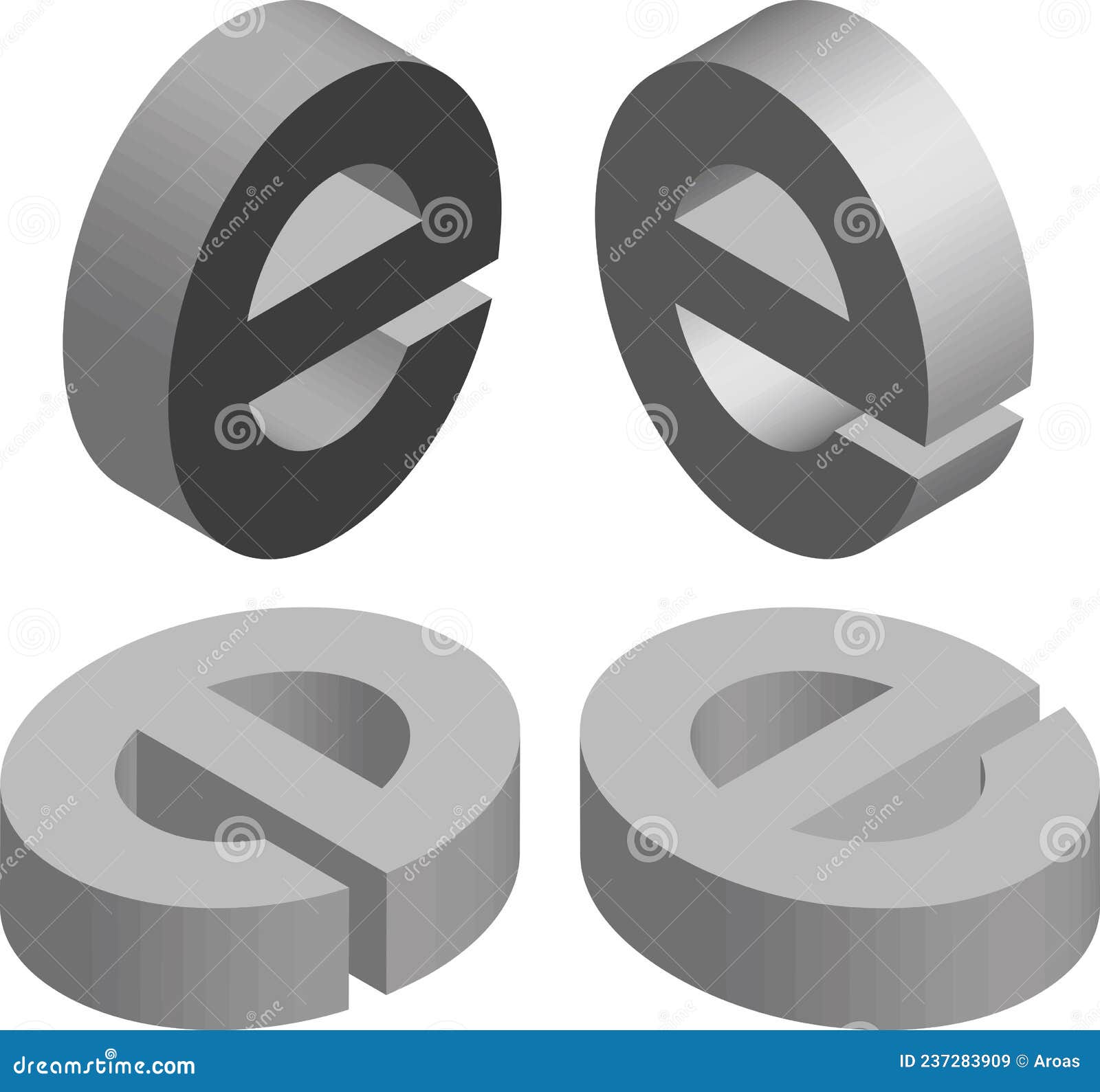 Isometric Letter E. Template for Creating Logos, Emblems, Monograms ...