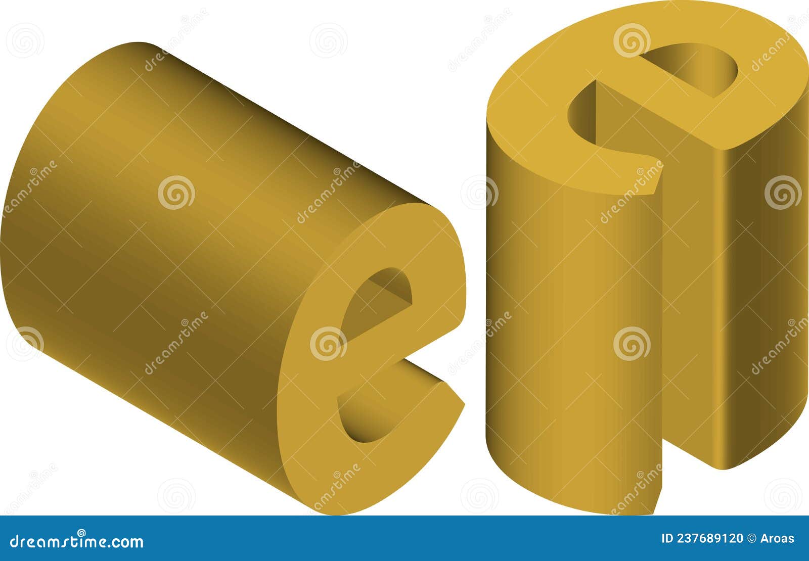 Isometric Letter E. Template for Creating Logos, Emblems, Monograms ...