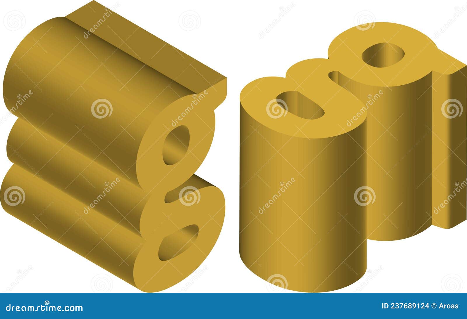 Isometric Letter G. Template for Creating Logos, Emblems, Monograms ...