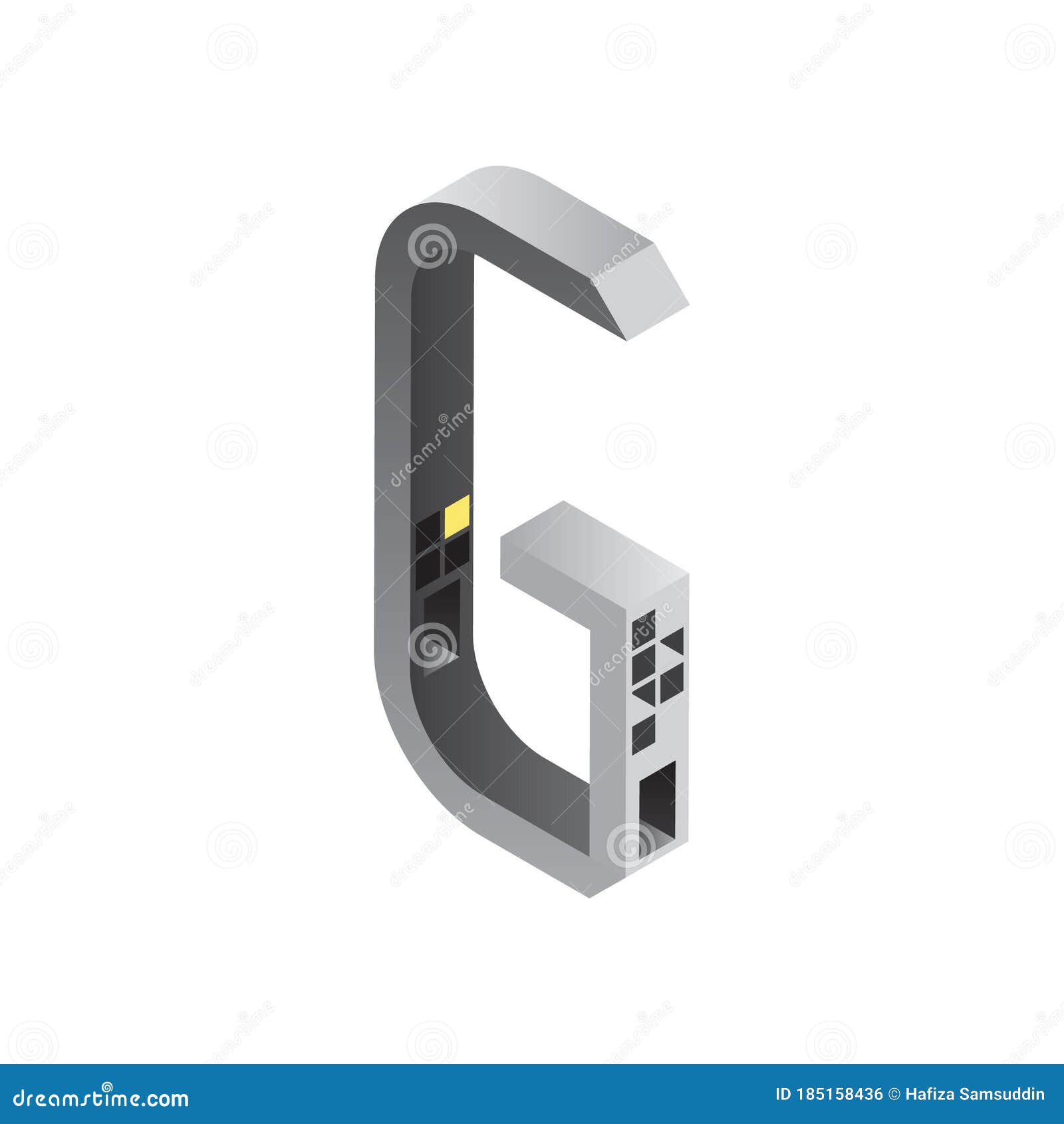 Isometric Letter G. Vector Illustration Decorative Design Stock Vector ...