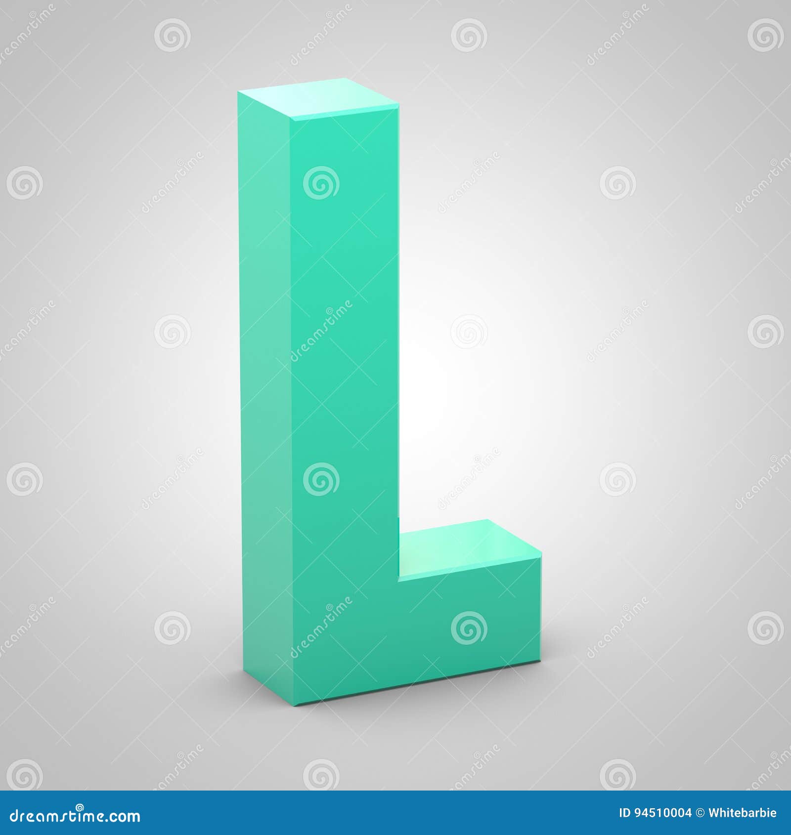 Isometric Letter L Uppercase on White Background Stock Illustration ...