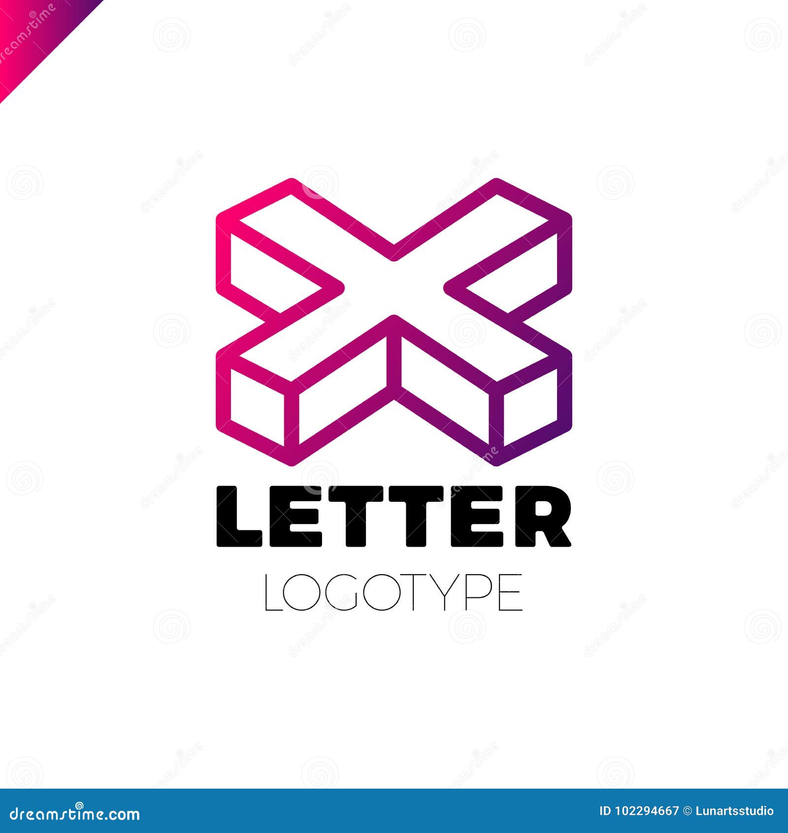 Isometric Letter X Logo Icon Design Template Elements Stock Vector ...