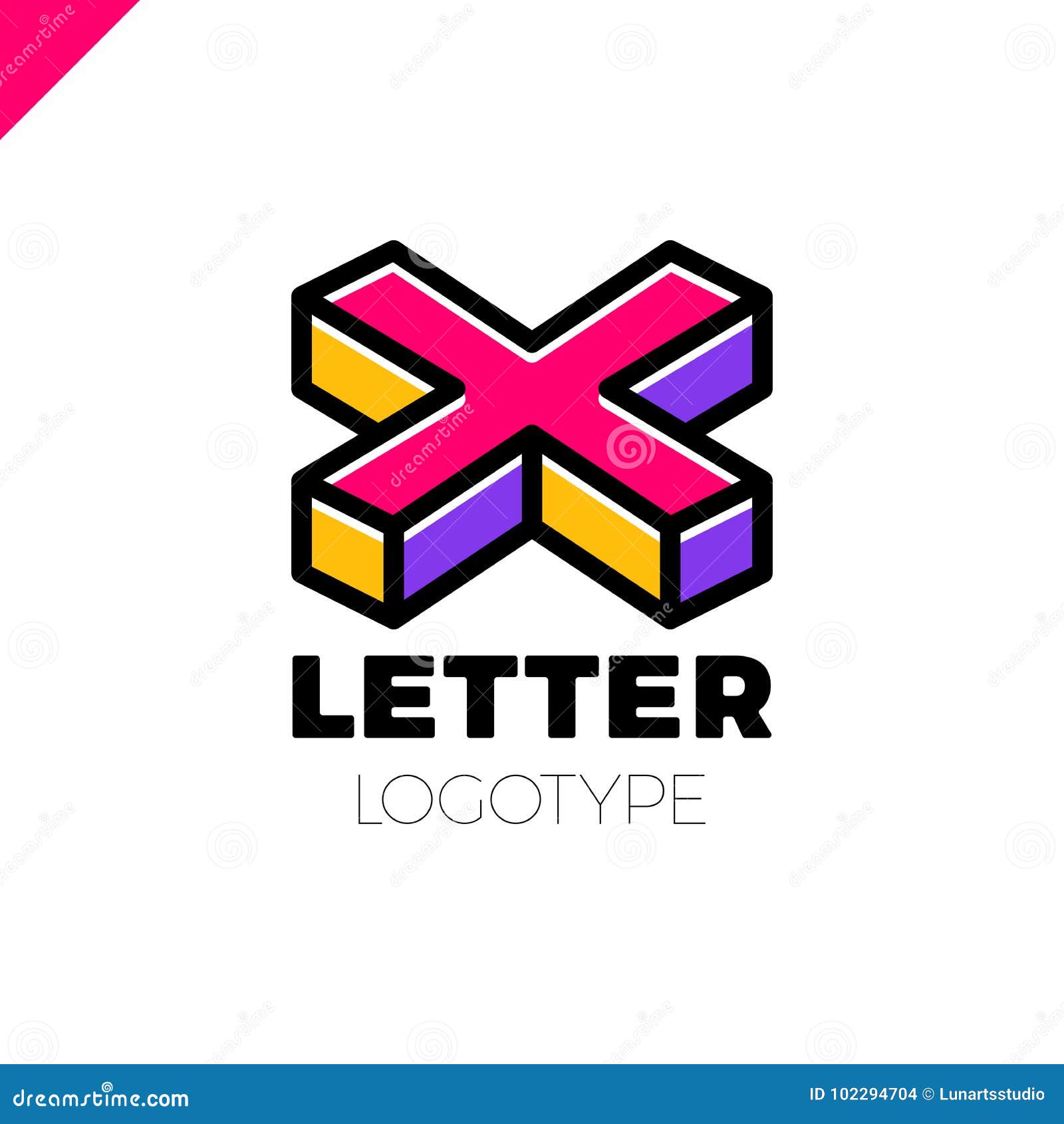 Isometric Letter X Logo Icon Design Template Elements Stock Vector ...