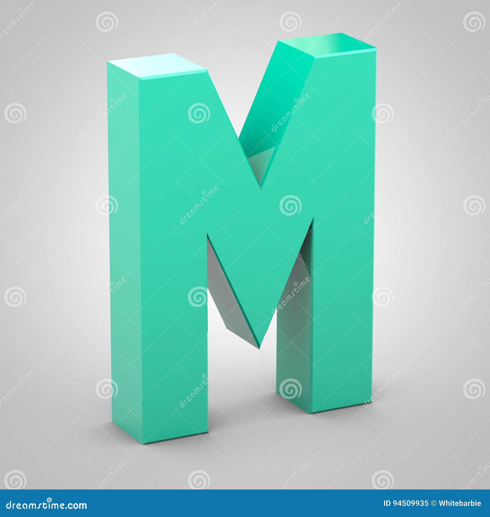 Isometric Letter M Uppercase on White Background Stock Illustration ...