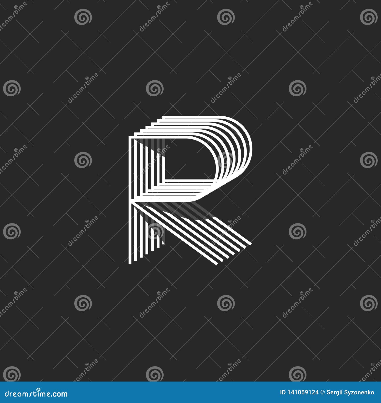 Isometric Letter R Logo Mockup, Modern Monogram Linear Initial Emblem ... Isometric Letter R Logo Mockup, Modern Monogram Linear Initial Emblem ...
