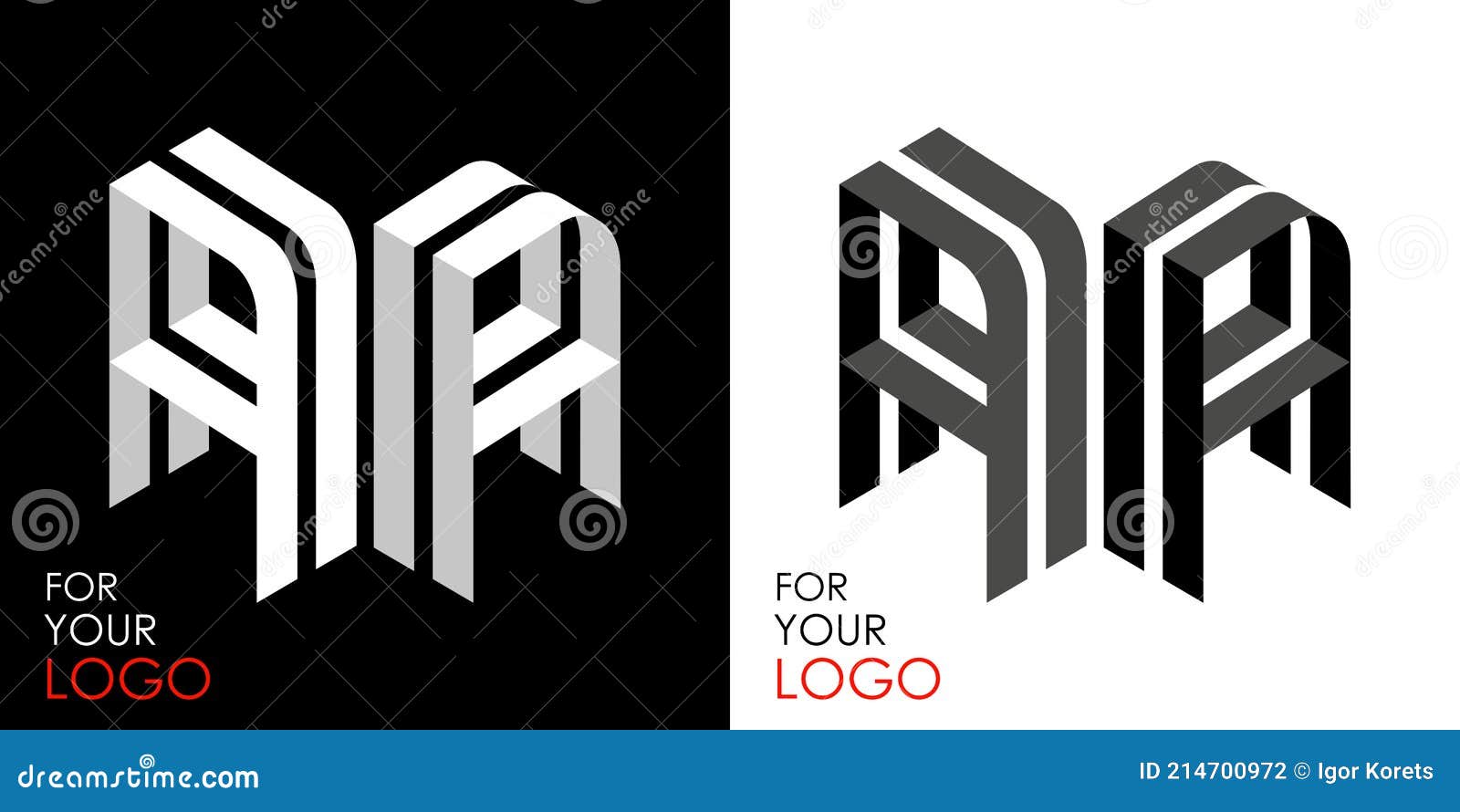 Isometric Letter a in Two Perspectives. from Stripes, Lines. Template ...