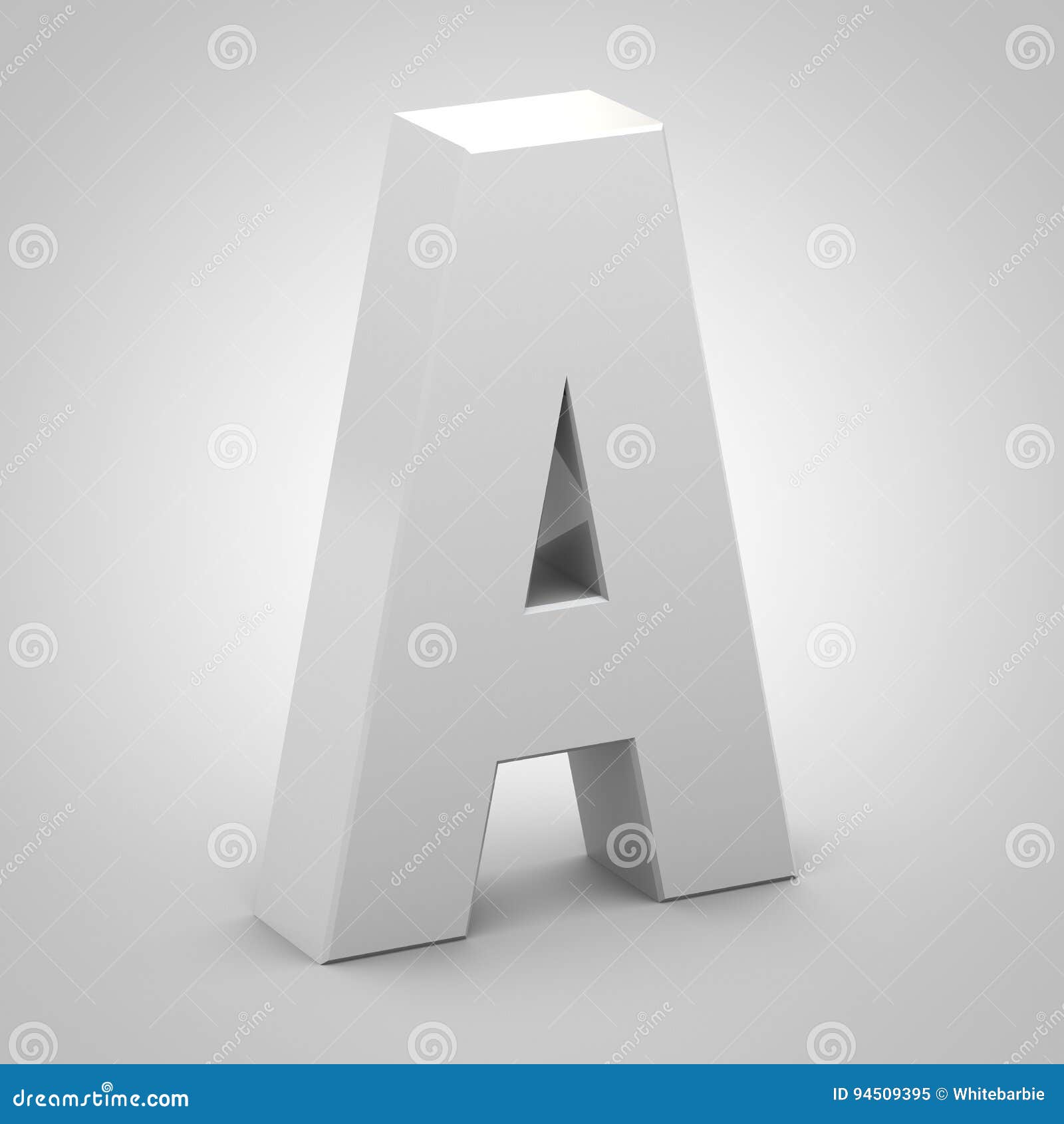 Isometric Letter a Uppercase on White Background Stock Illustration ...