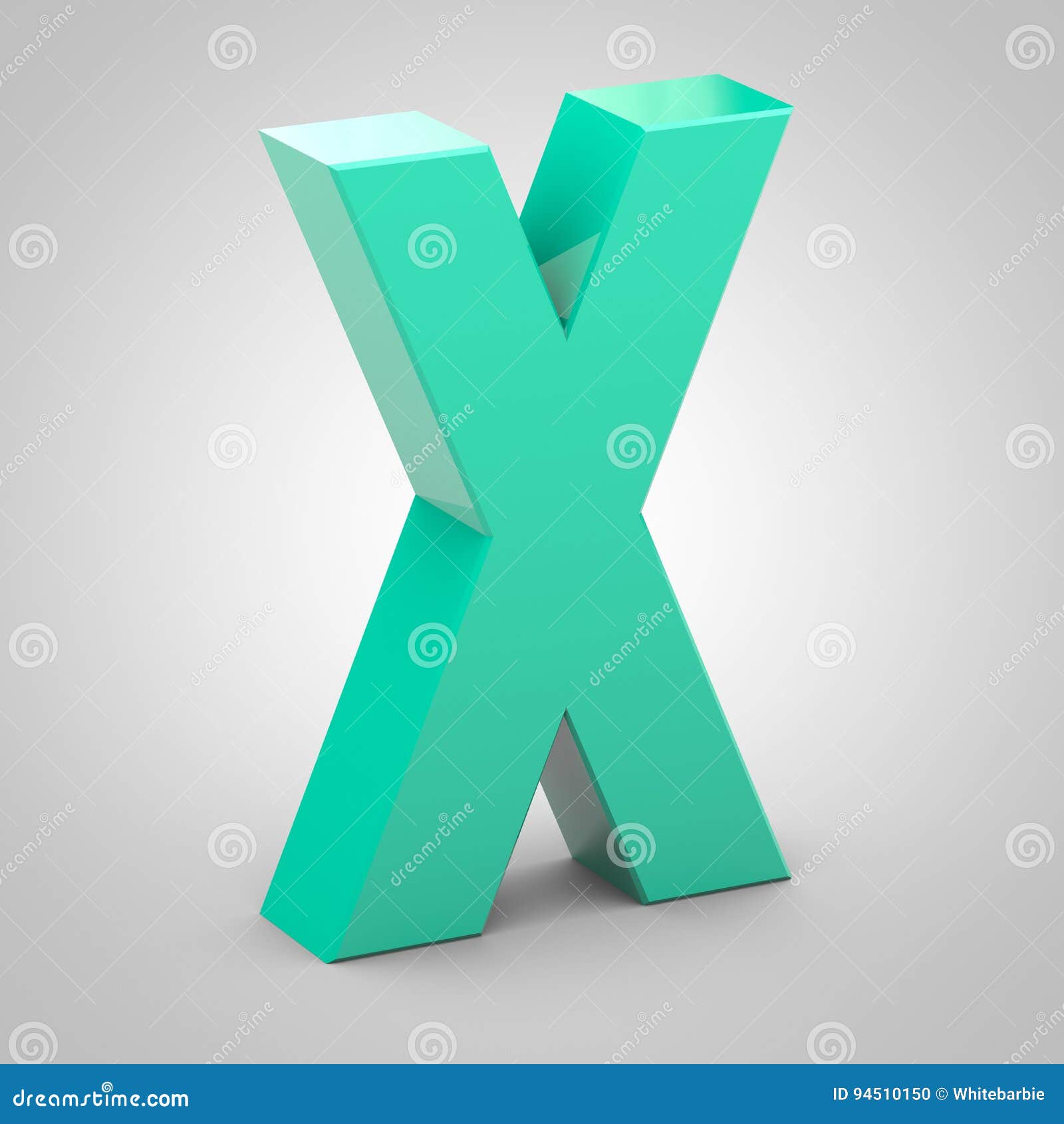 Isometric Letter X Uppercase on White Background Stock Illustration ...