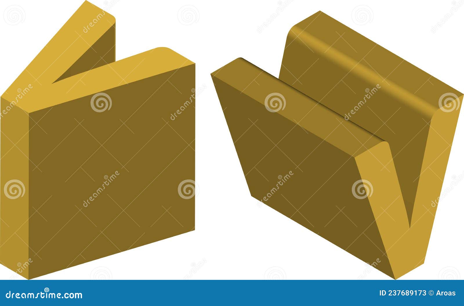 Isometric Letter V. Template for Creating Logos, Emblems, Monograms ...