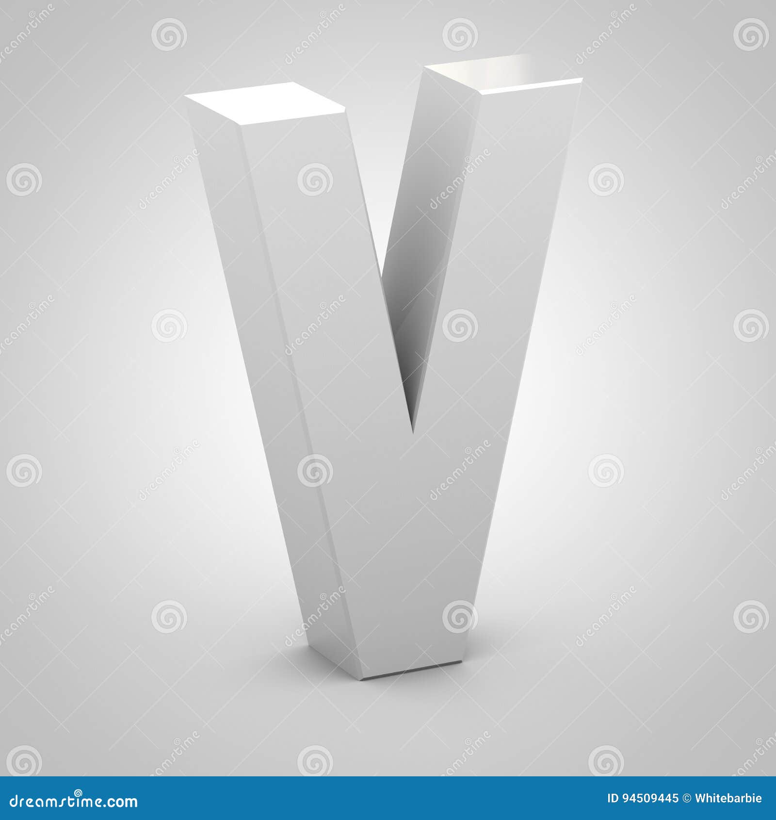 Isometric Letter V Uppercase on White Background Stock Illustration ...