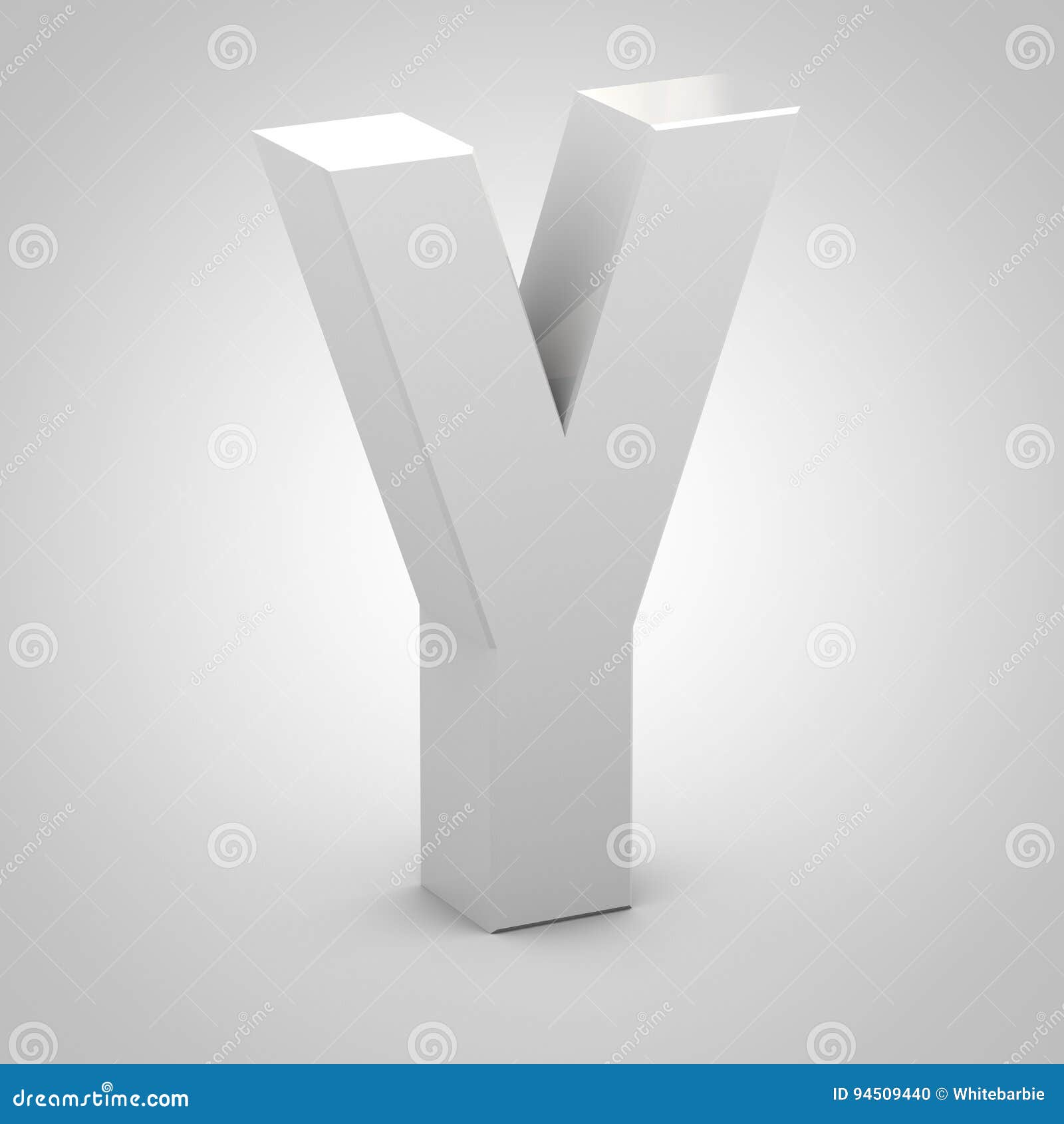 Isometric Letter Y Uppercase on White Background Stock Illustration ...