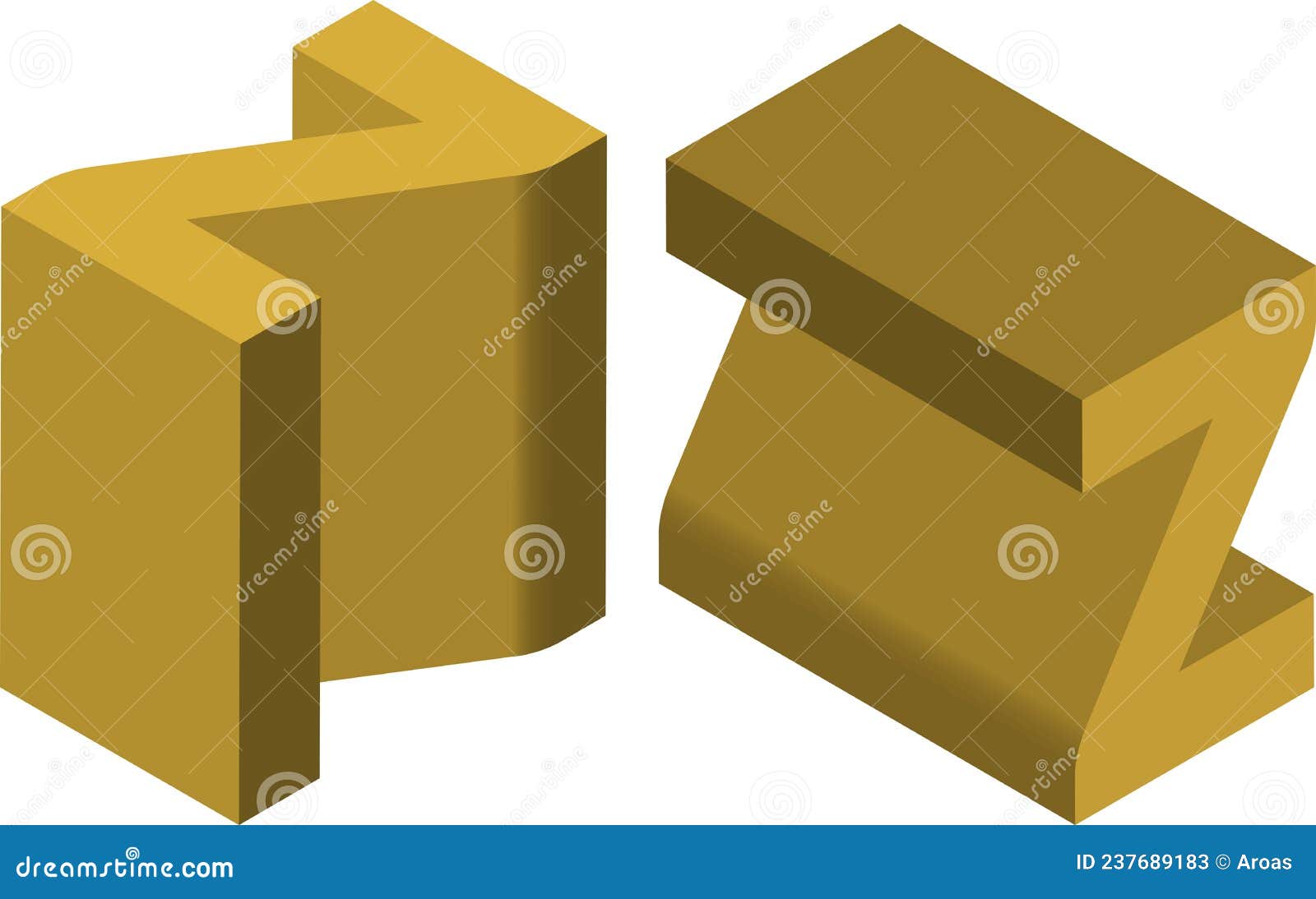 Isometric Letter Z. Template for Creating Logos, Emblems, Monograms ...