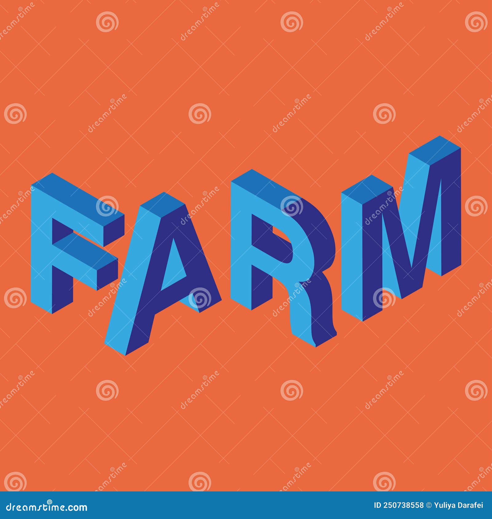 Isometric lettering stock vector. Illustration of card - 250738558