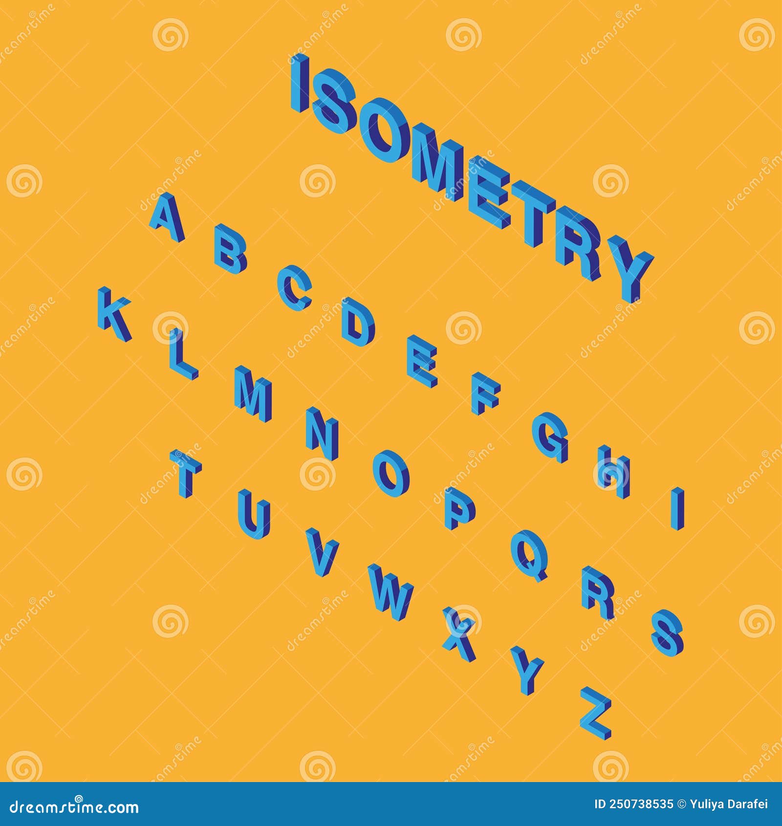 Isometric lettering stock vector. Illustration of headline - 250738535