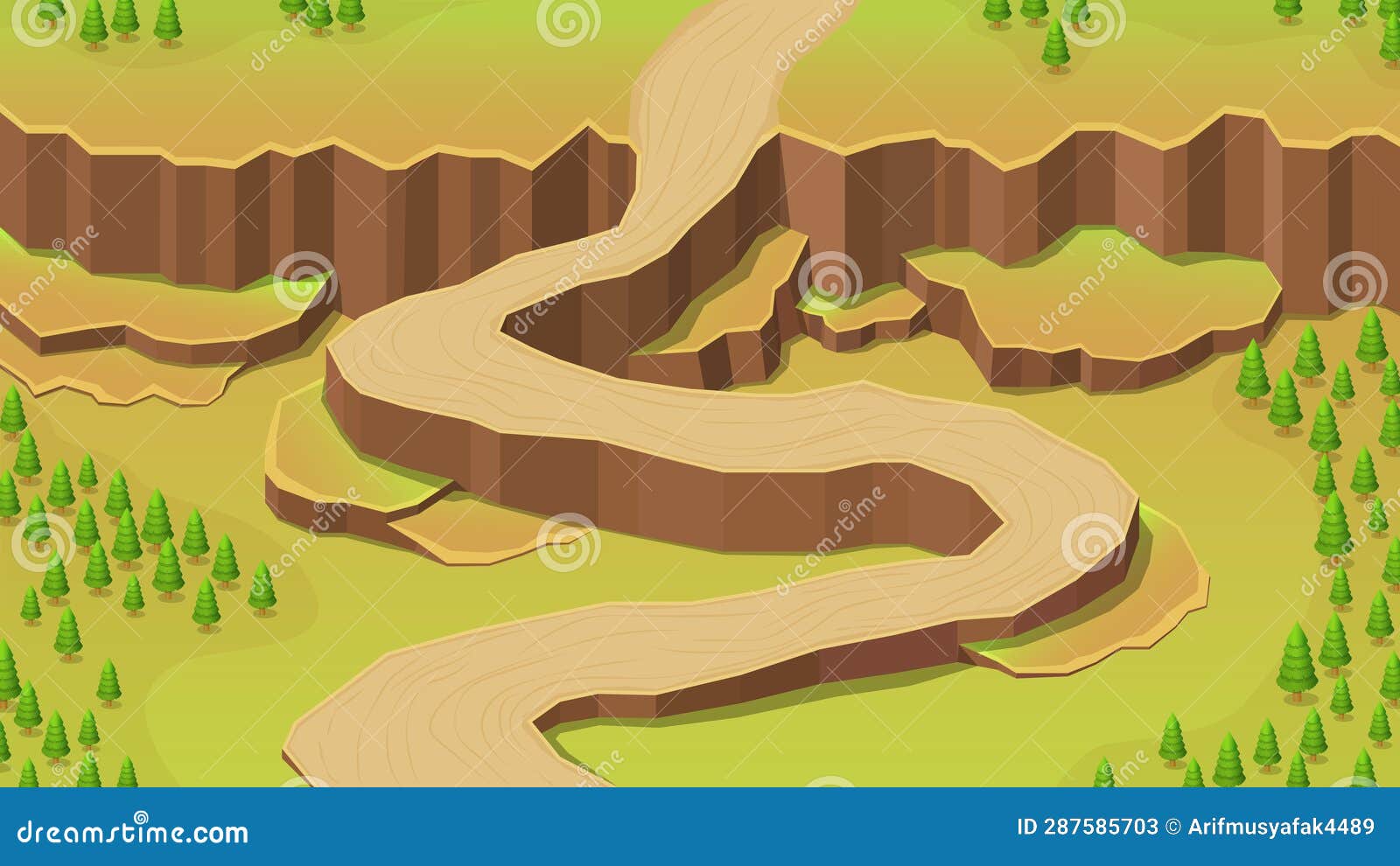 Isometric level road map stock vector. Illustration of icon - 287585703