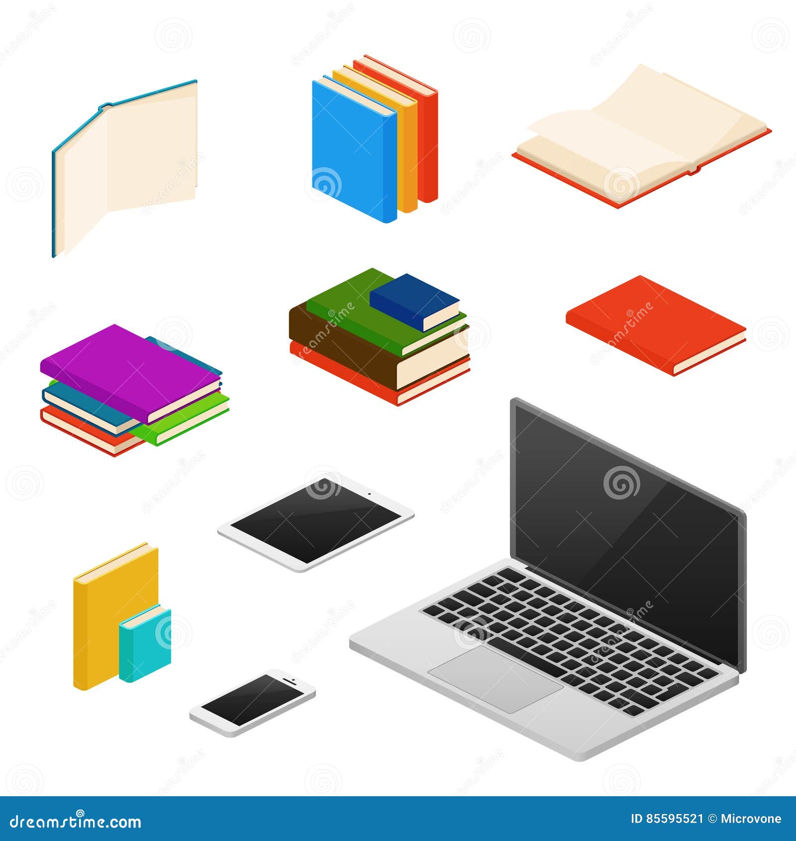 Books Vs Computers Stock Image | CartoonDealer.com #8540353