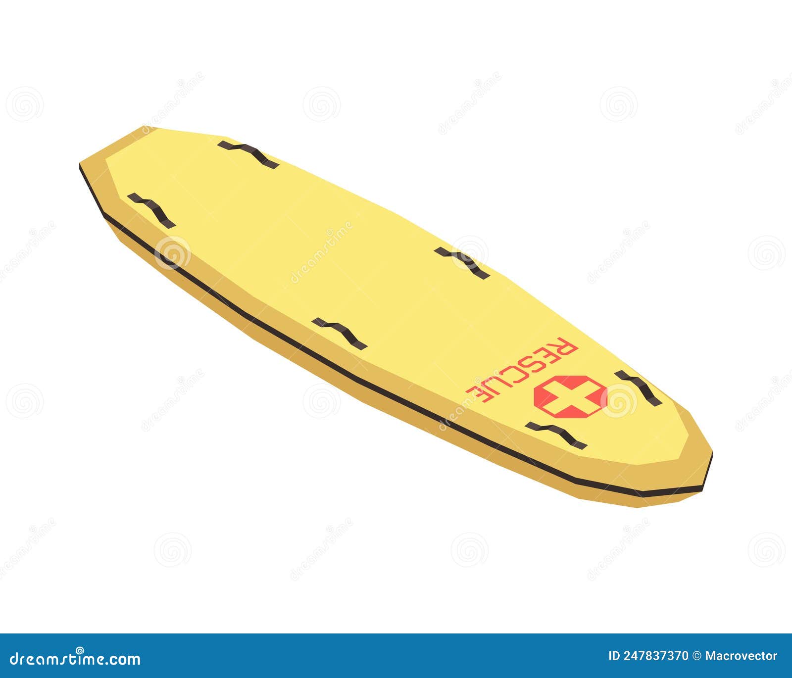 Isometric Lifeguard Board Composition Stock Illustration - Illustration ...