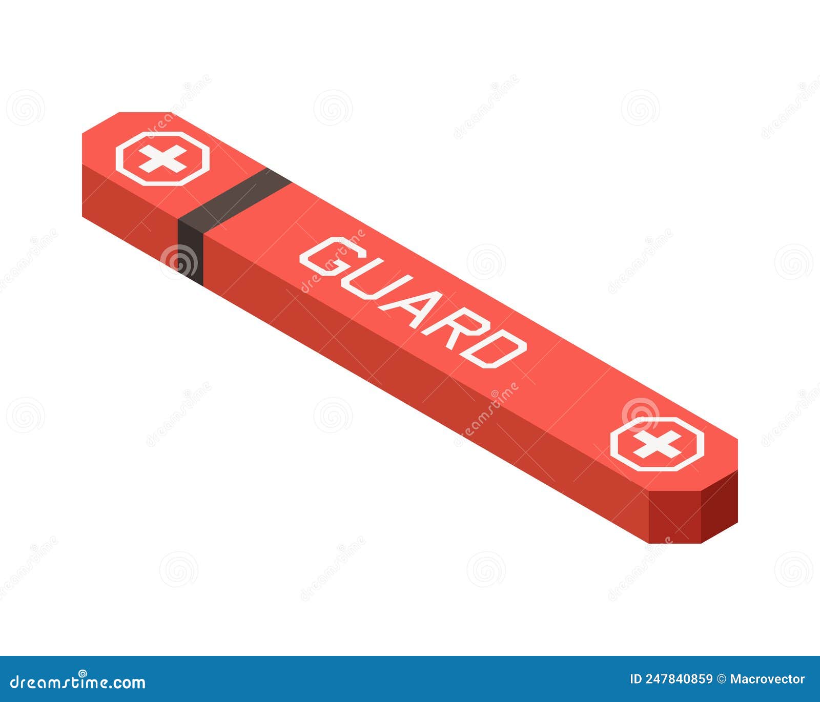Isometric Lifeguard Stick Composition Stock Vector - Illustration of ...