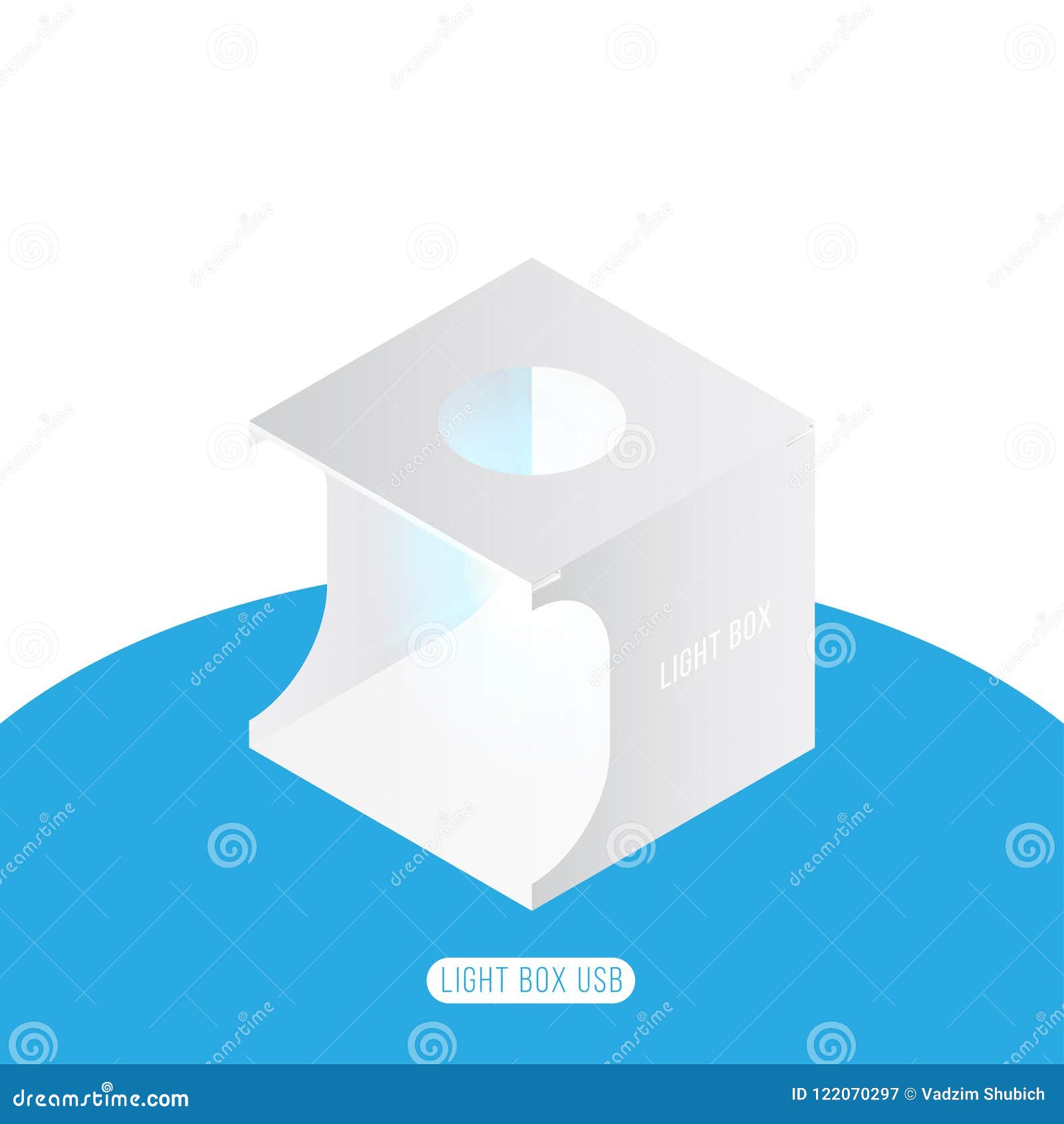 Isometric Light Box. Home Photo Studio, for Objective Photography Stock ...