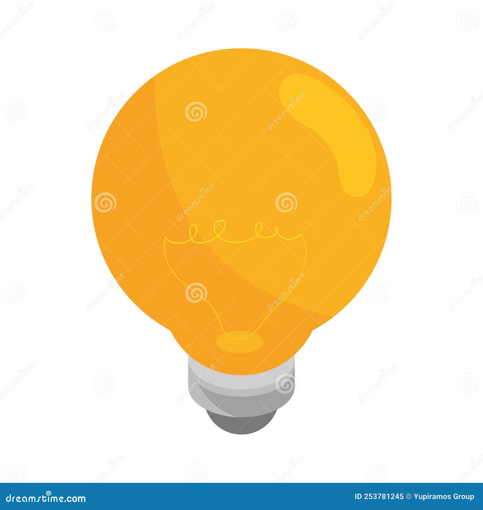 Isometric light bulb stock vector. Illustration of creative - 253781245
