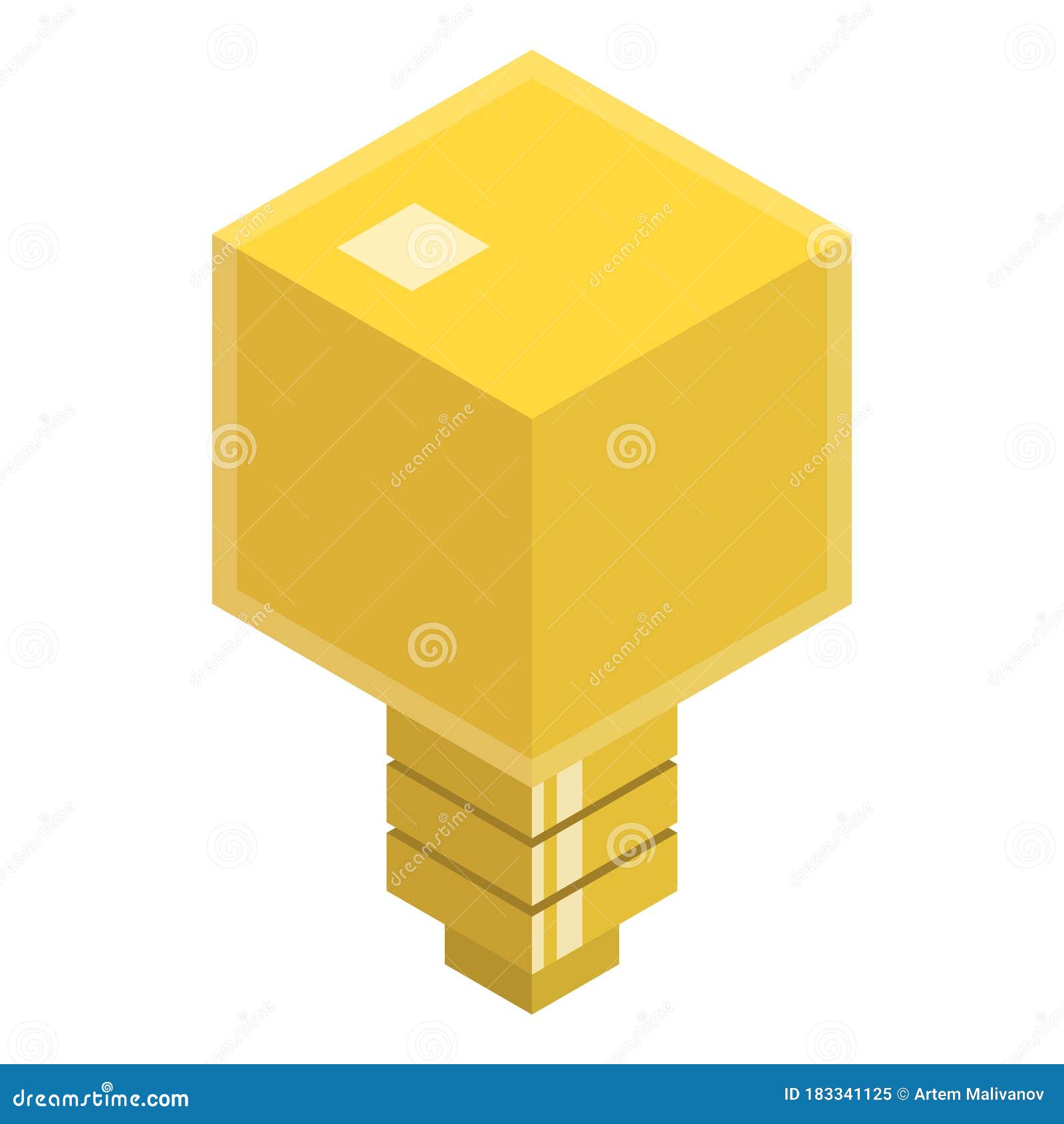 Isometric light bulb lamps stock vector. Illustration of bulb - 183341125