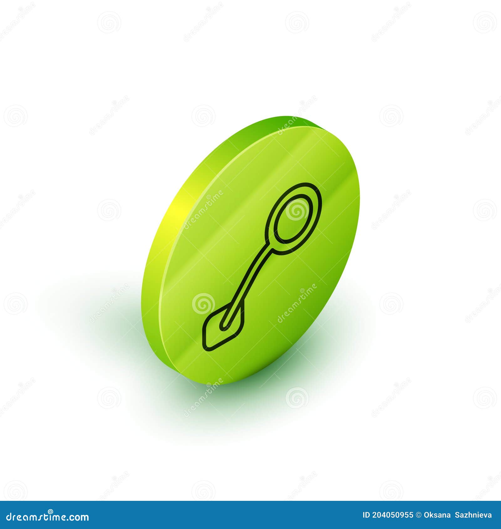 Isometric Line Bicycle Rear View Mirror Icon Isolated on White ...