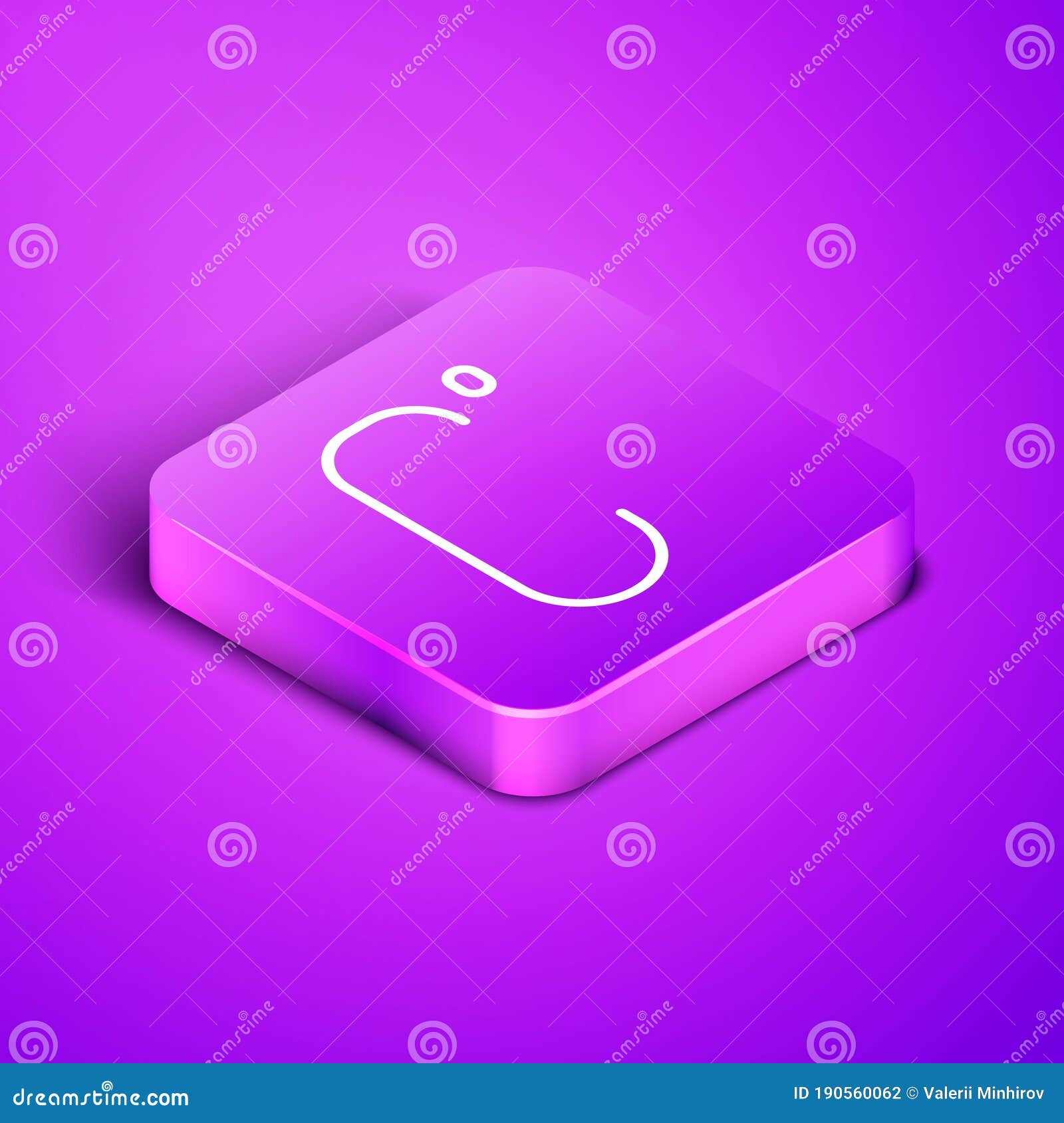Isometric Line Celsius Icon Isolated on Purple Background. Purple ...