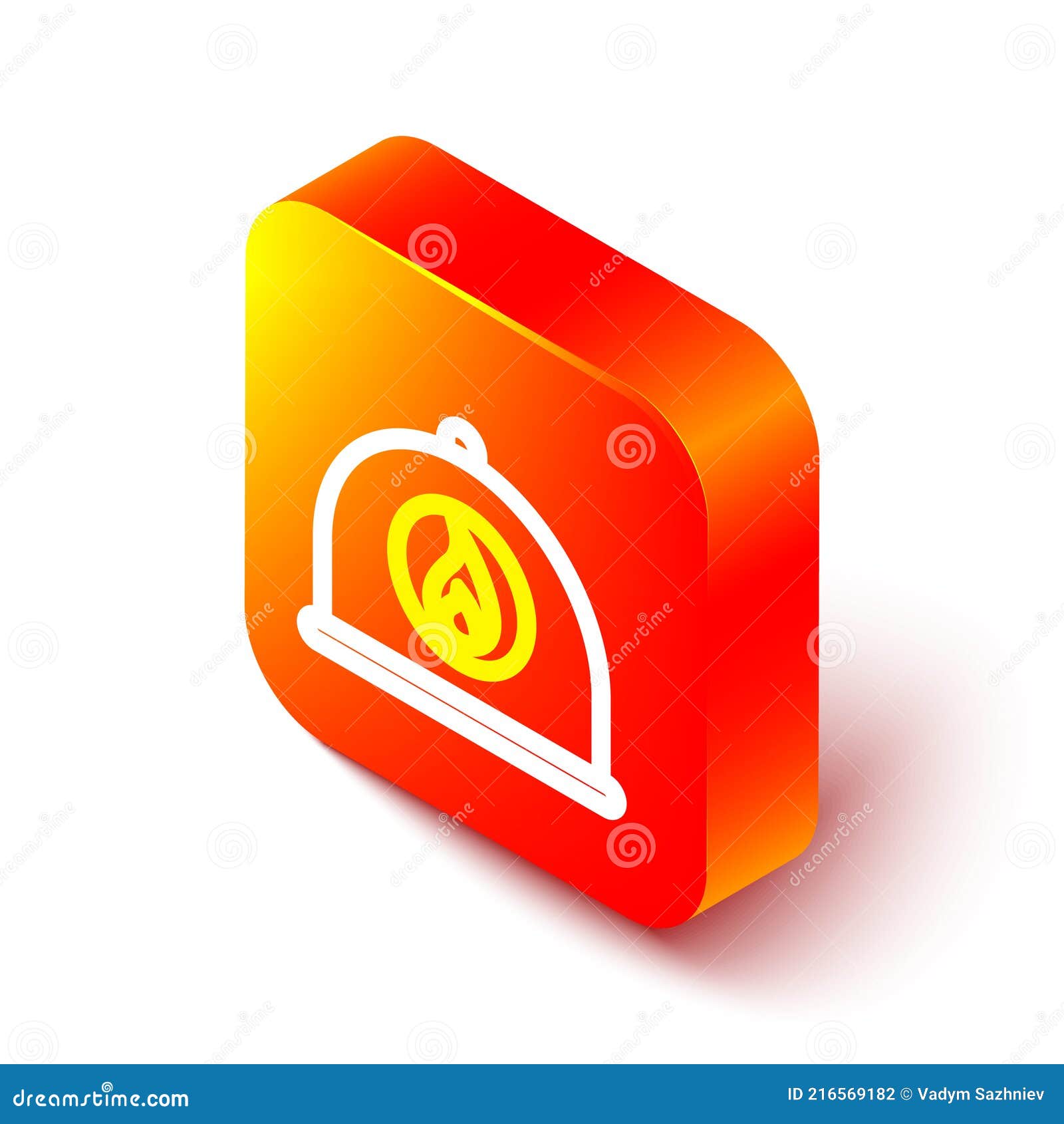 Isometric Line Firefighter Helmet or Fireman Hat Icon Isolated on White ...