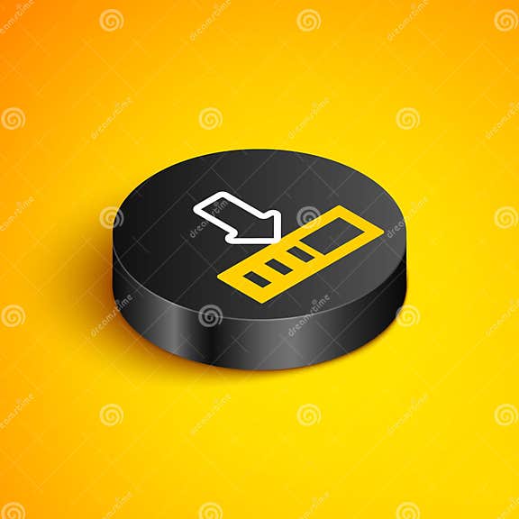 Isometric Line Loading Icon Isolated on Yellow Background. Download in ...