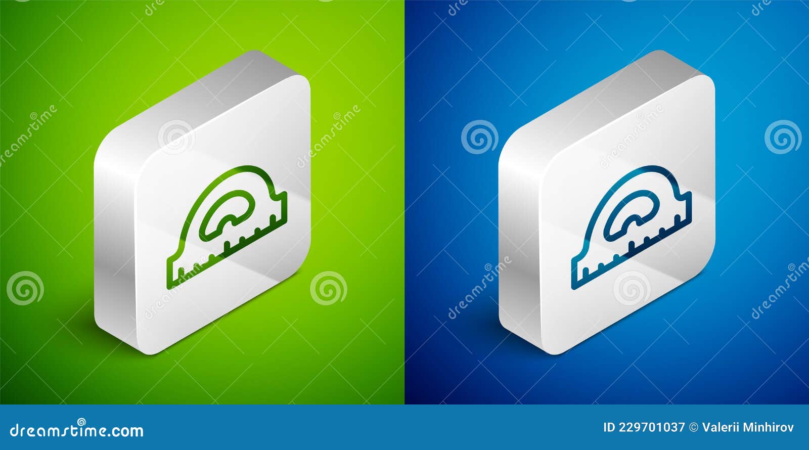 Isometric Line Protractor Grid for Measuring Degrees Icon Isolated on ...