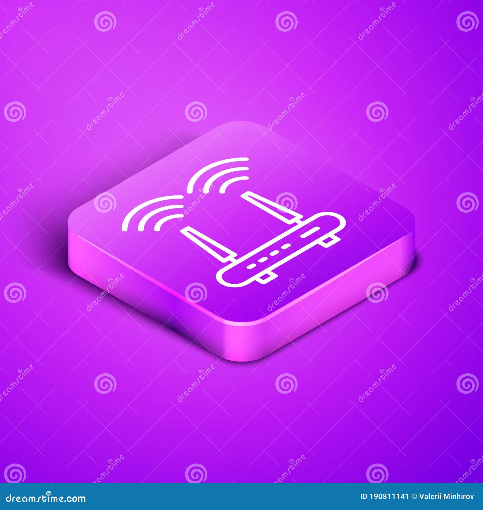 Isometric Wi-fi Modem Router Illustration Isolated On White ... Isometric Wi-fi Modem Router Illustration Isolated On White ...