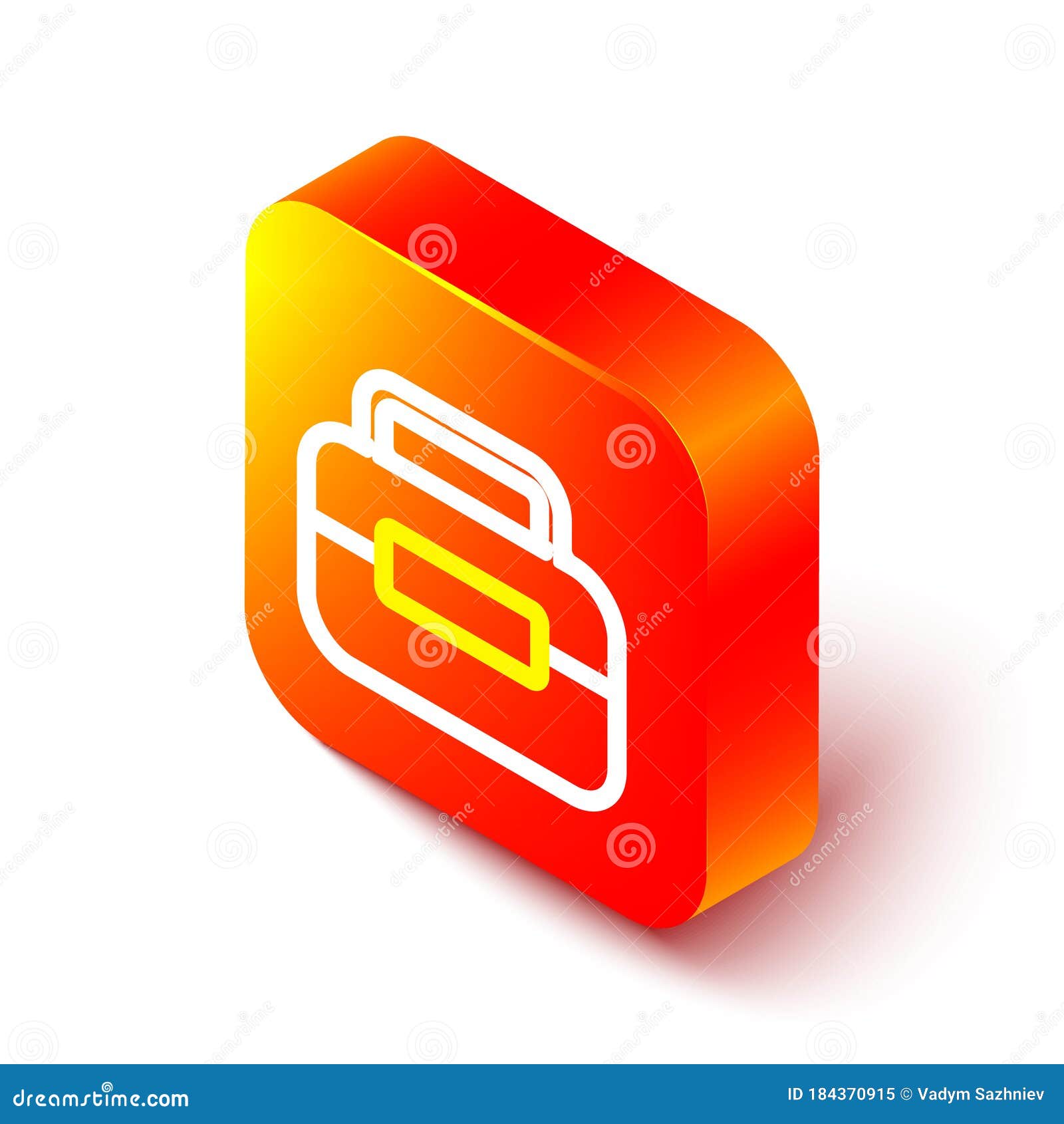 Isometric Line Toolbox Icon Isolated on White Background. Tool Box Sign ...