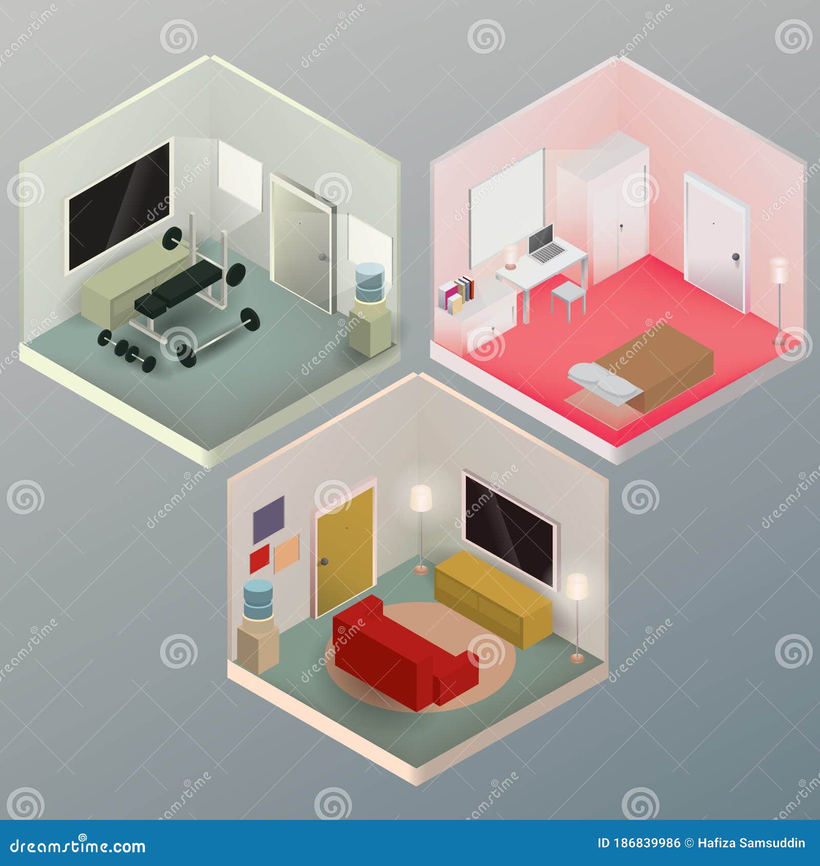 ISOMETRIC LINES stock illustration. Illustration of hall - 186839986