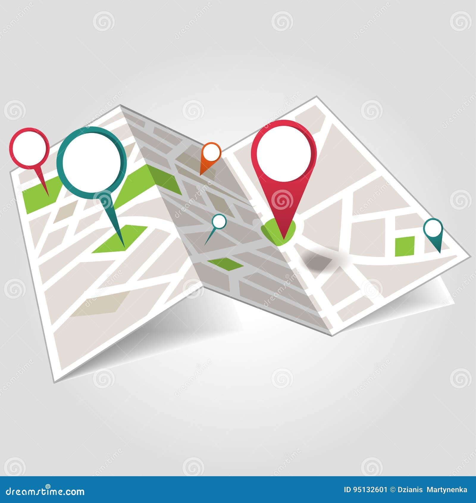 Isometric location map stock vector. Illustration of marker - 95132601