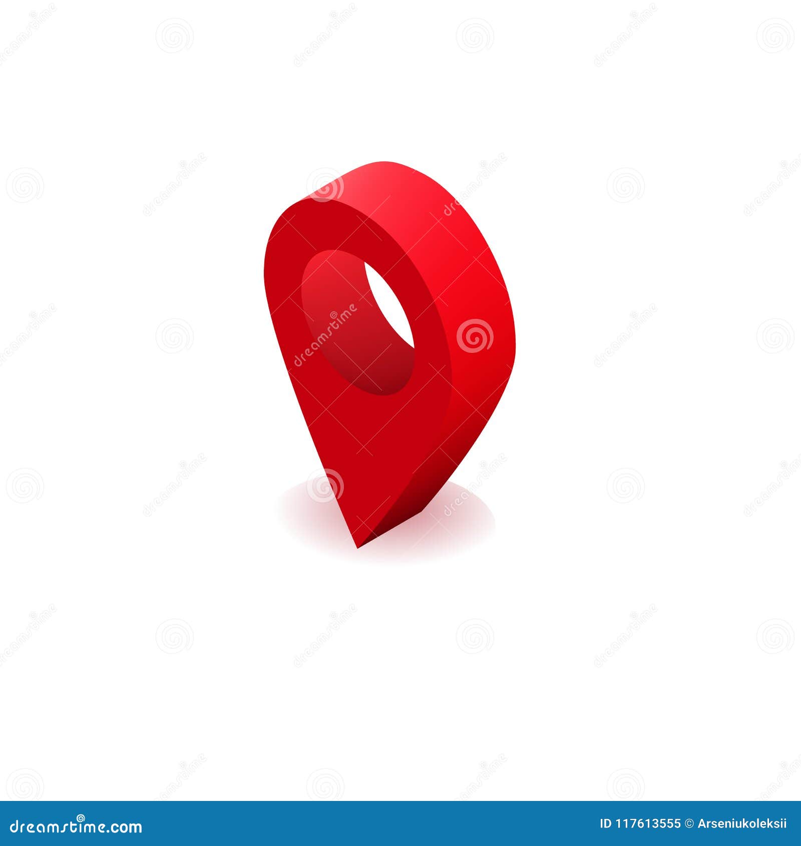 Isometric location pin stock vector. Illustration of cartography ...