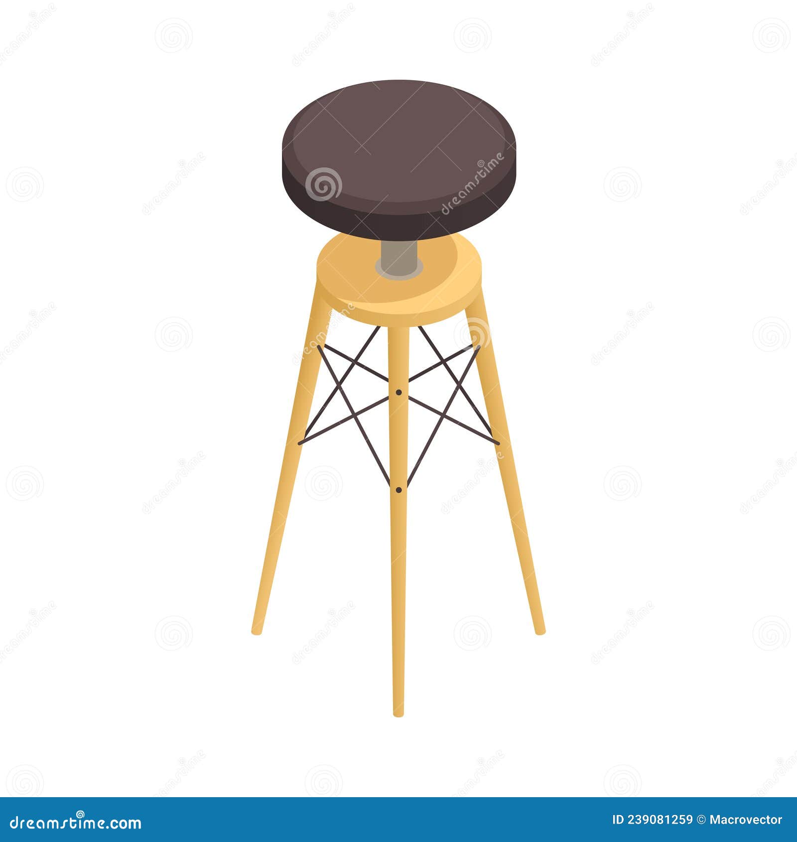Isometric Loft Stool stock vector. Illustration of home - 239081259