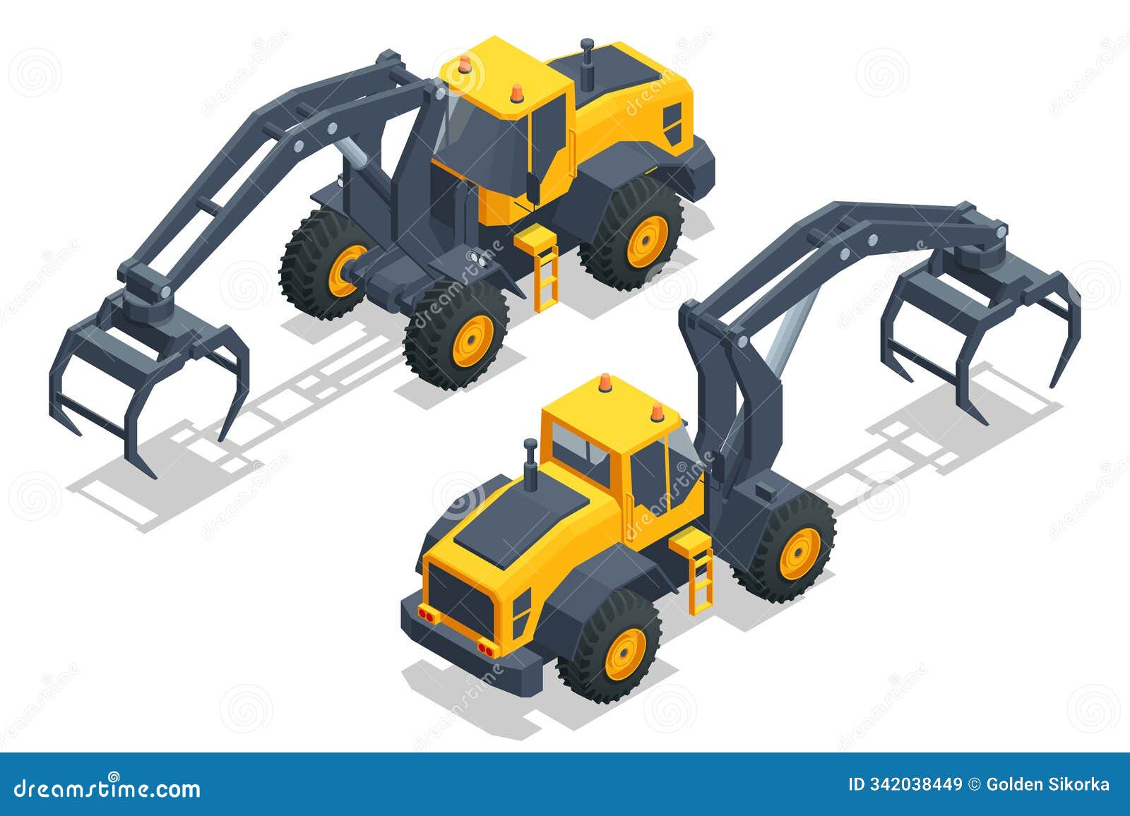 Isometric Log Loader. Loading Equipment for Logging. Log Loader for ...