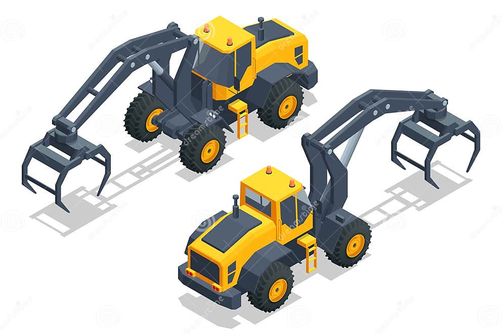 Isometric Log Loader. Loading Equipment for Logging. Log Loader for ...