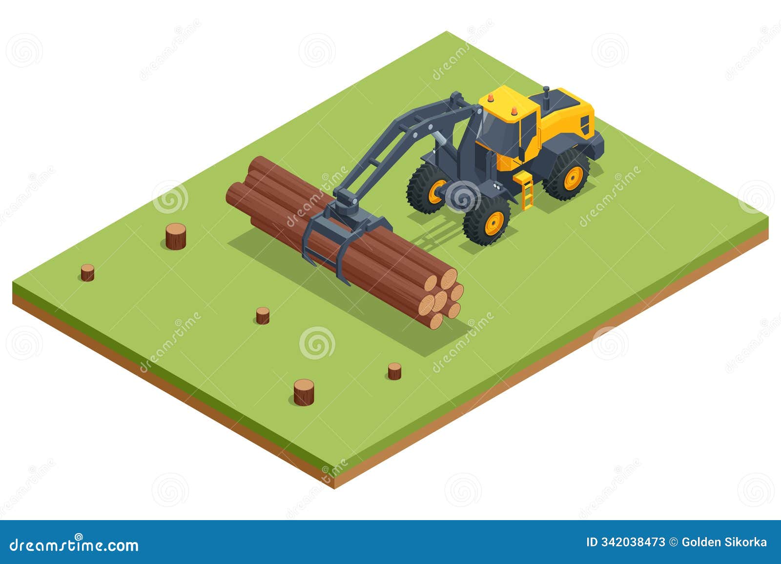 Isometric Log Loader. Loading Equipment For Logging. Log Loader For ...