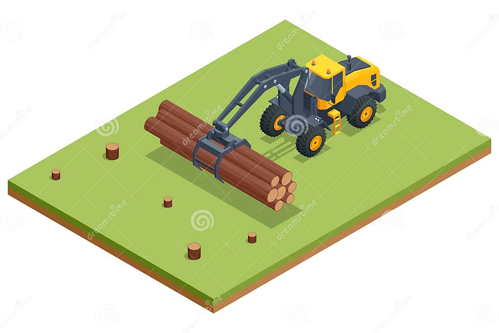 Isometric Log Loader. Loading Equipment for Logging. Log Loader for ...