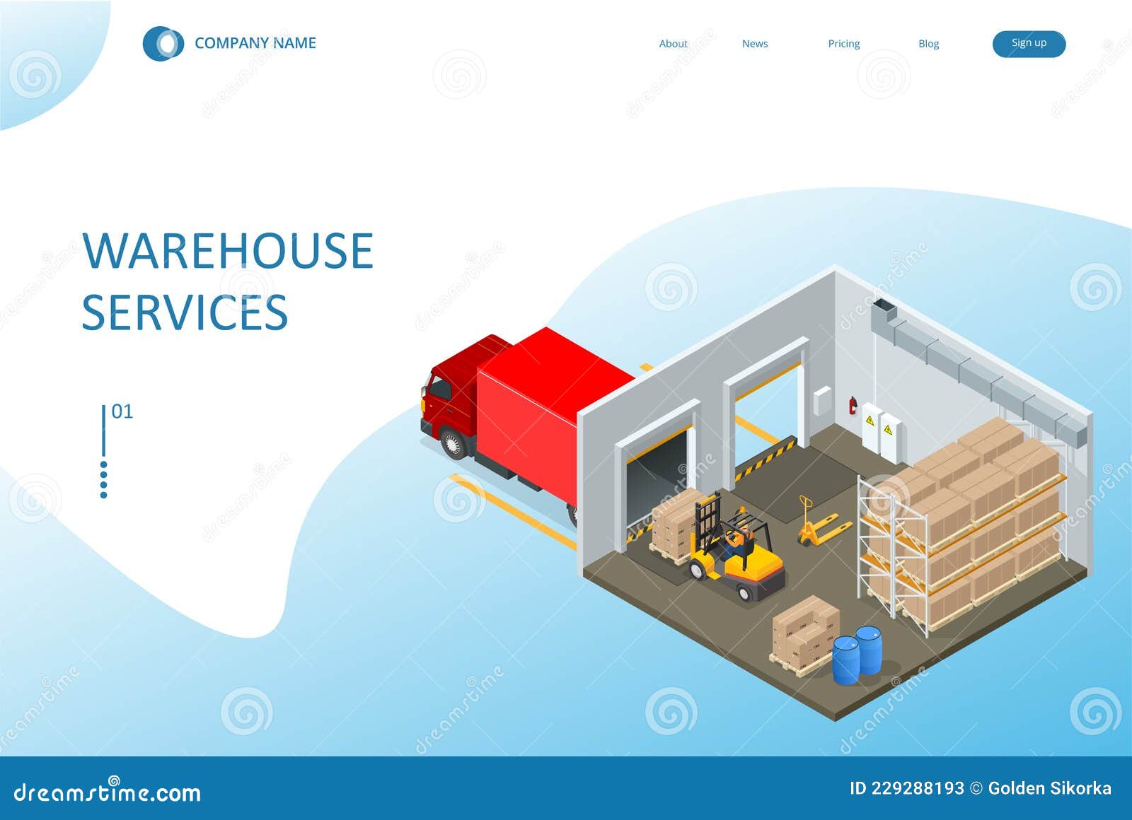 Isometric Logistics and Warehouse. Modern Warehouse Storage Stock ...