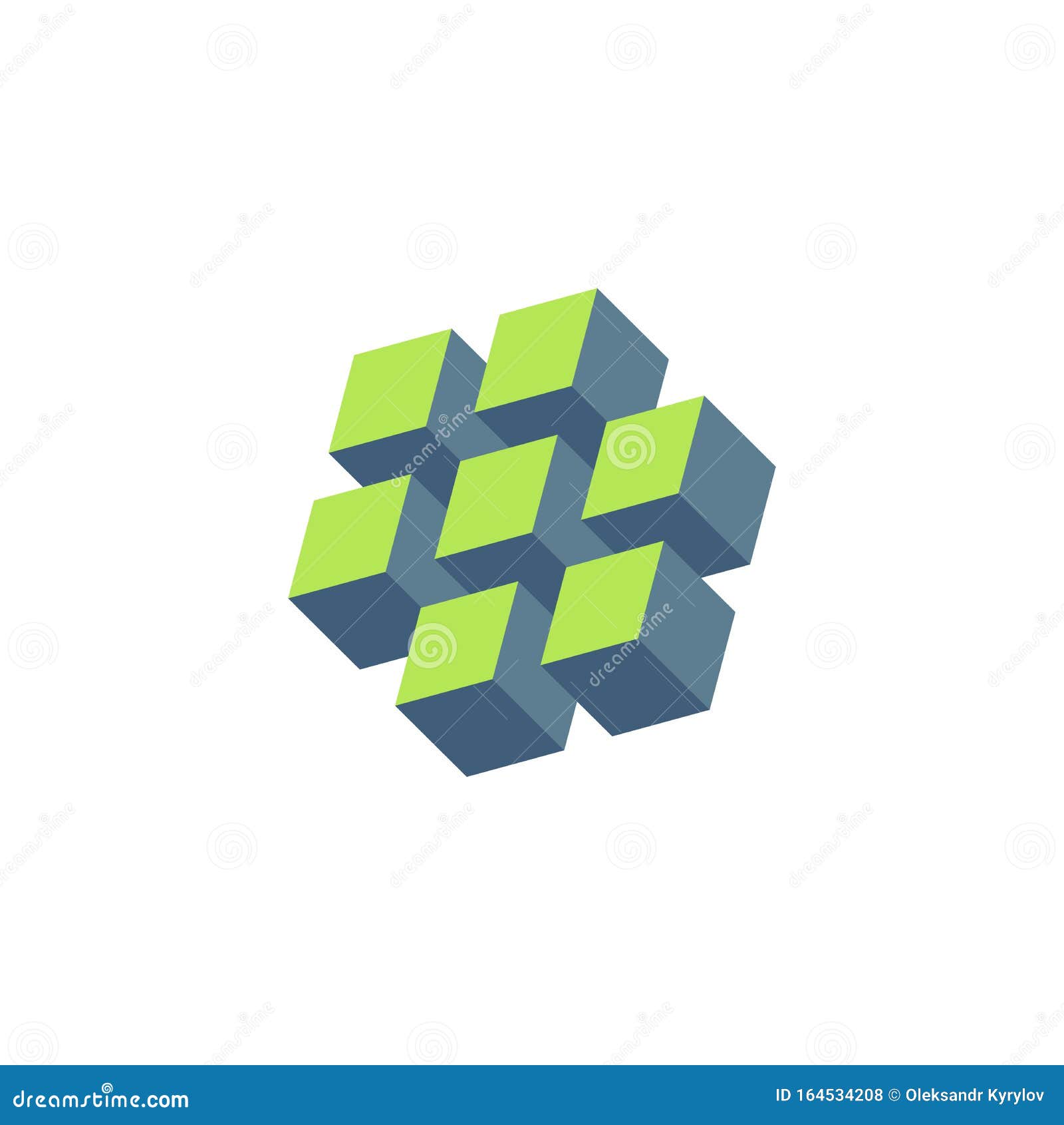 Isometric Logo Design Cube or Block Set. Mathematical Object with Three ... Isometric Logo Design Cube or Block Set. Mathematical Object with Three ...