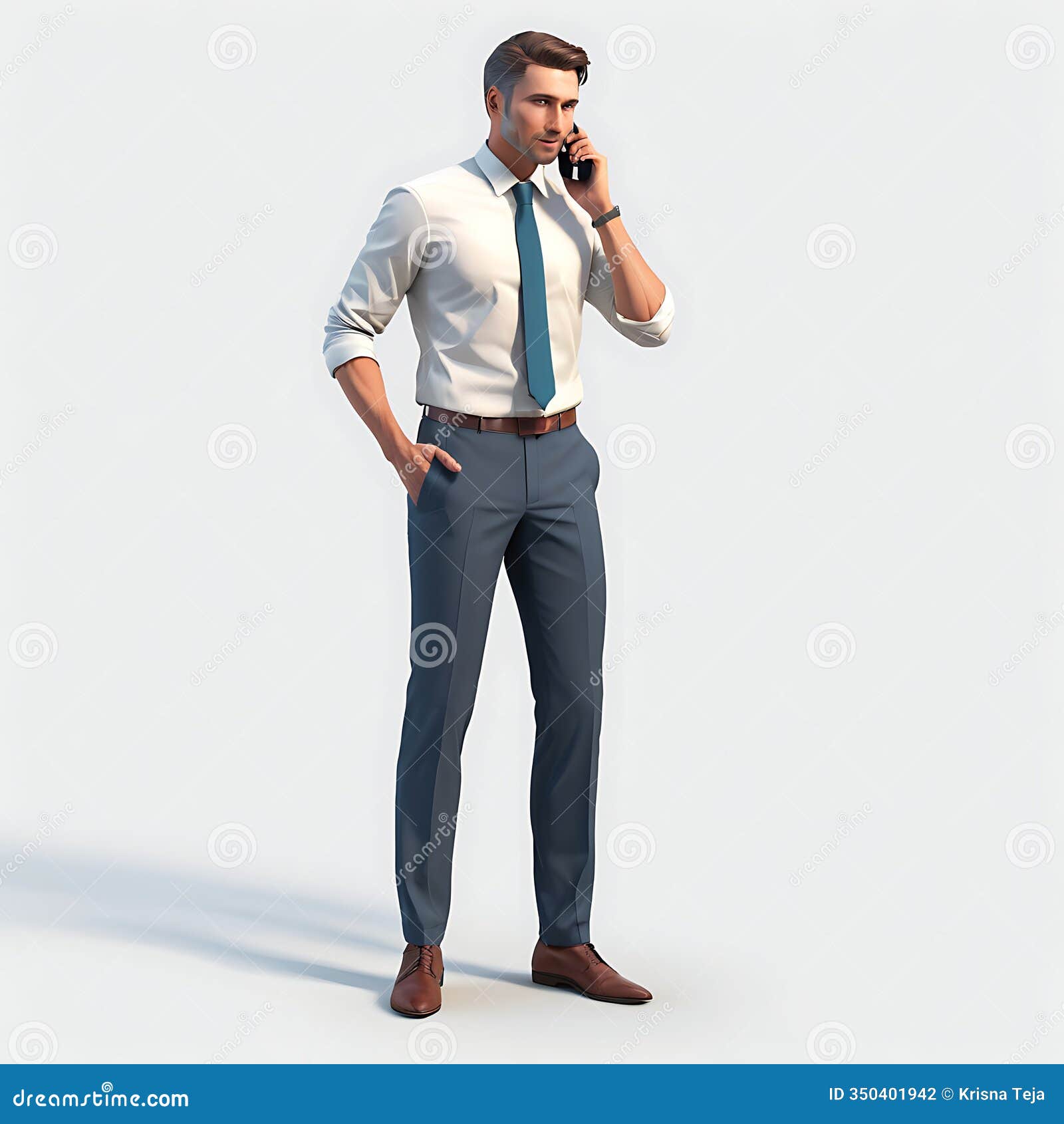 Isometric Low Poly Businessman on White Background Stock Illustration ...